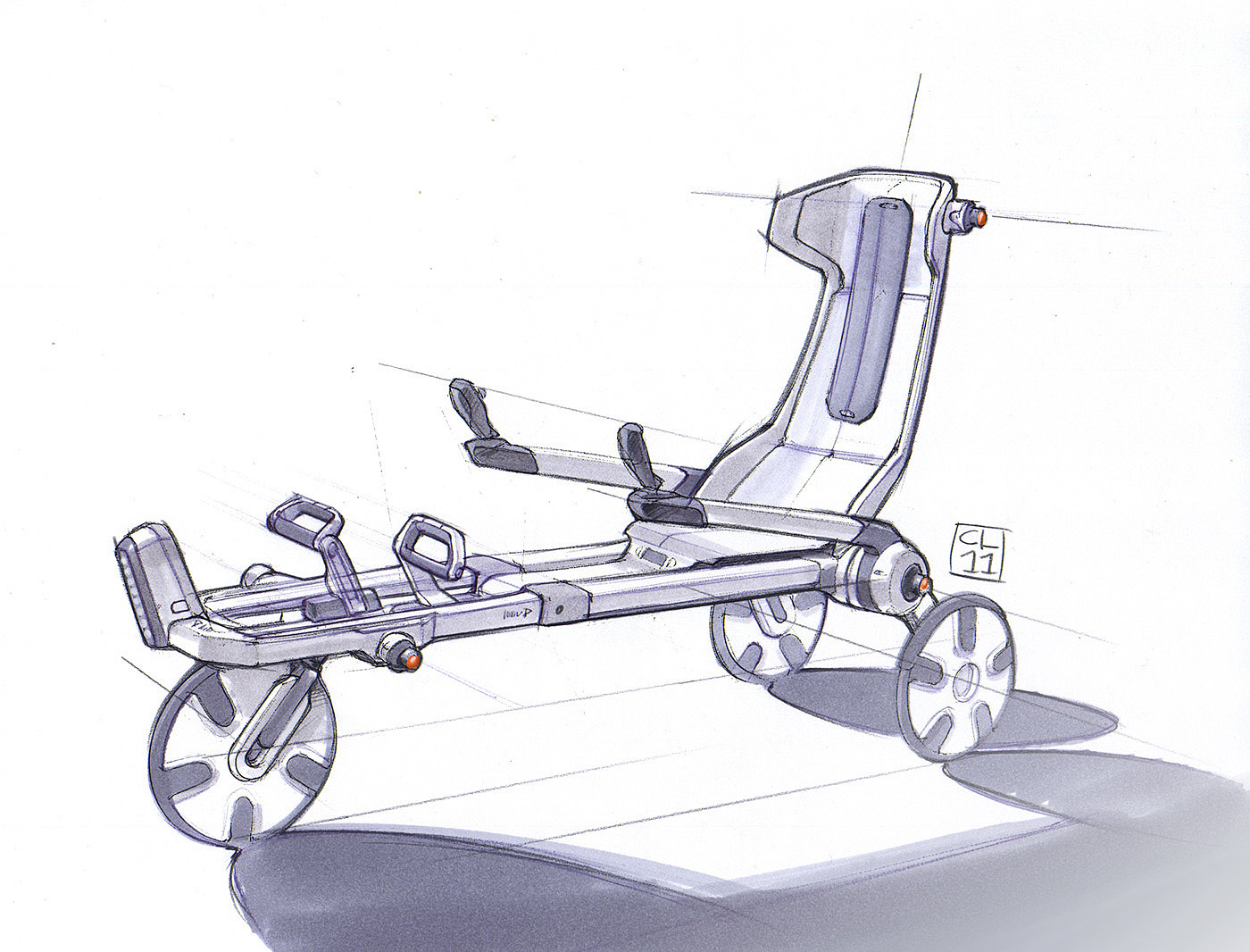 foldable human powered 3-wheeler - 普象网