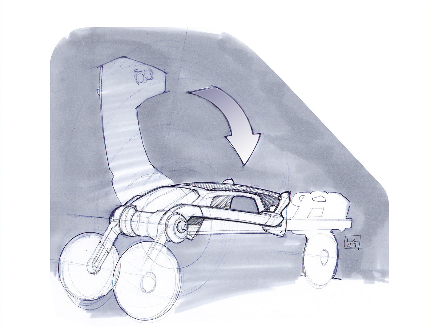 foldable human powered 3-wheeler - 普象网