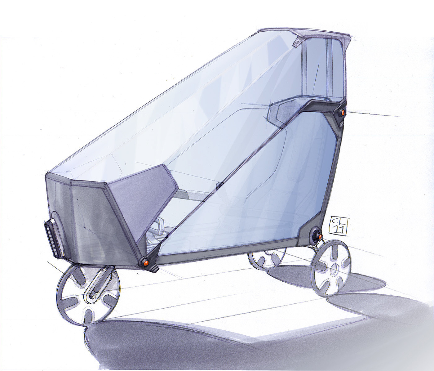 foldable human powered 3-wheeler - 普象网