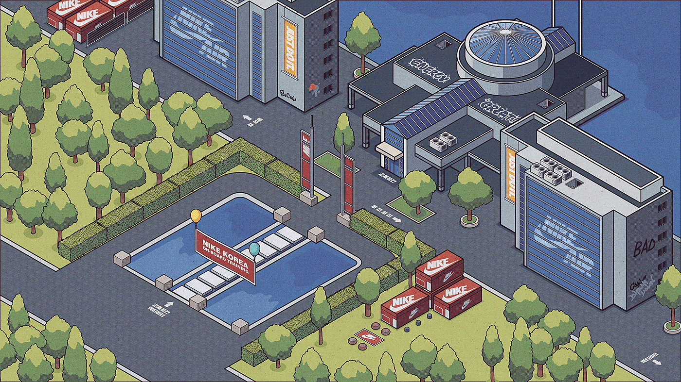 NIKE - Metaverse 'Gather' Map Illustration (2021) - 普象网