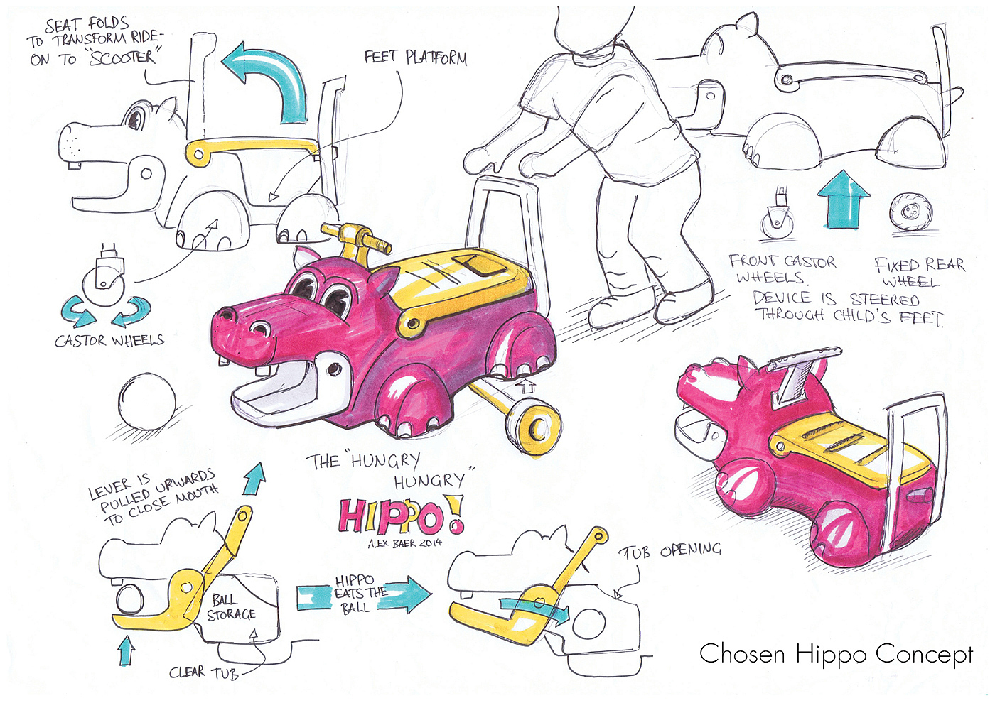 Baby Ride-on Toy: Scoot & Scoop Hippo! - 普象网