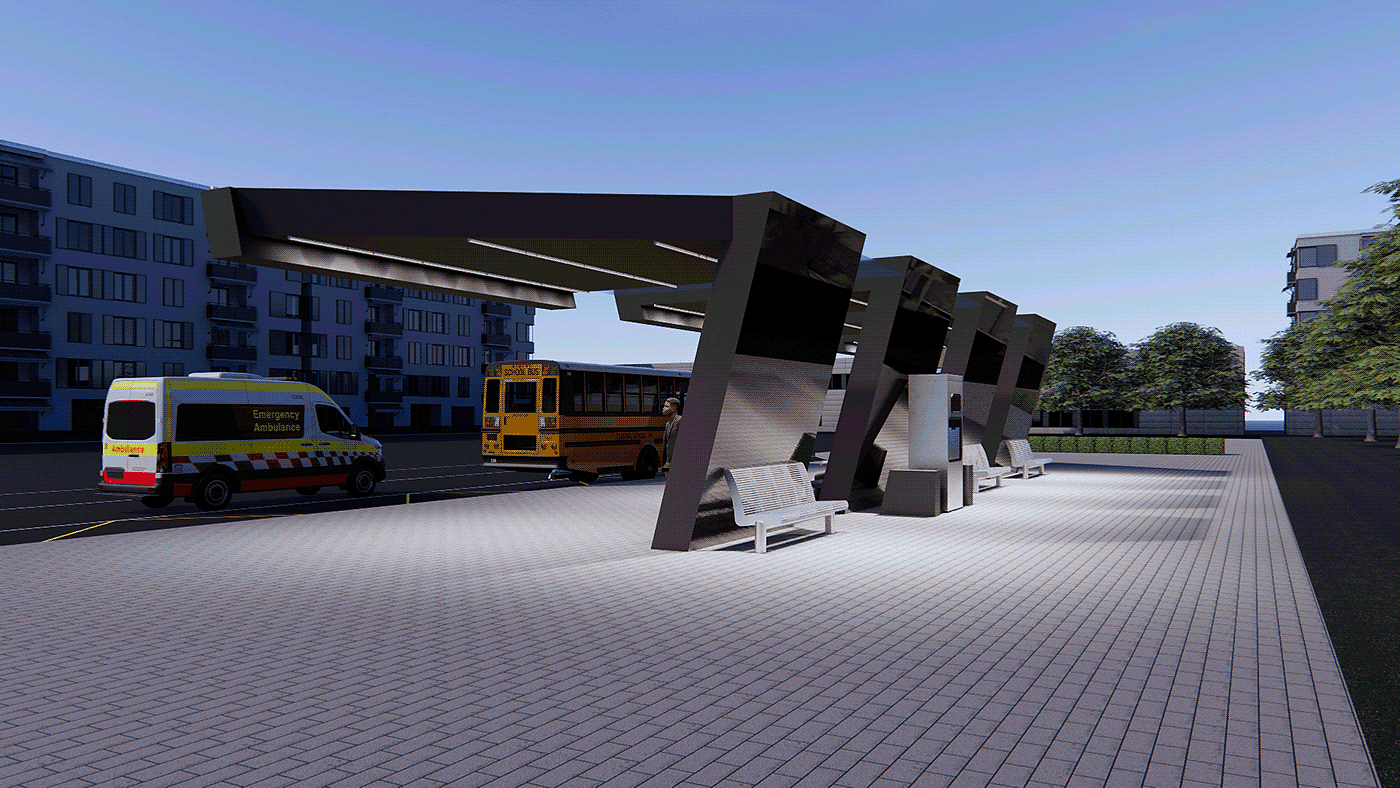 Public bus station - 普象网