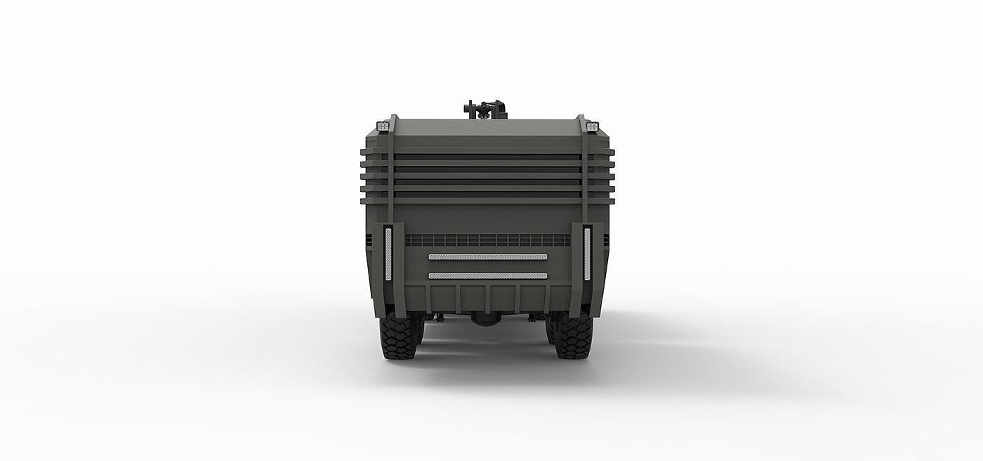 Military truck with Ripsaw tracked vehicle - 普象网