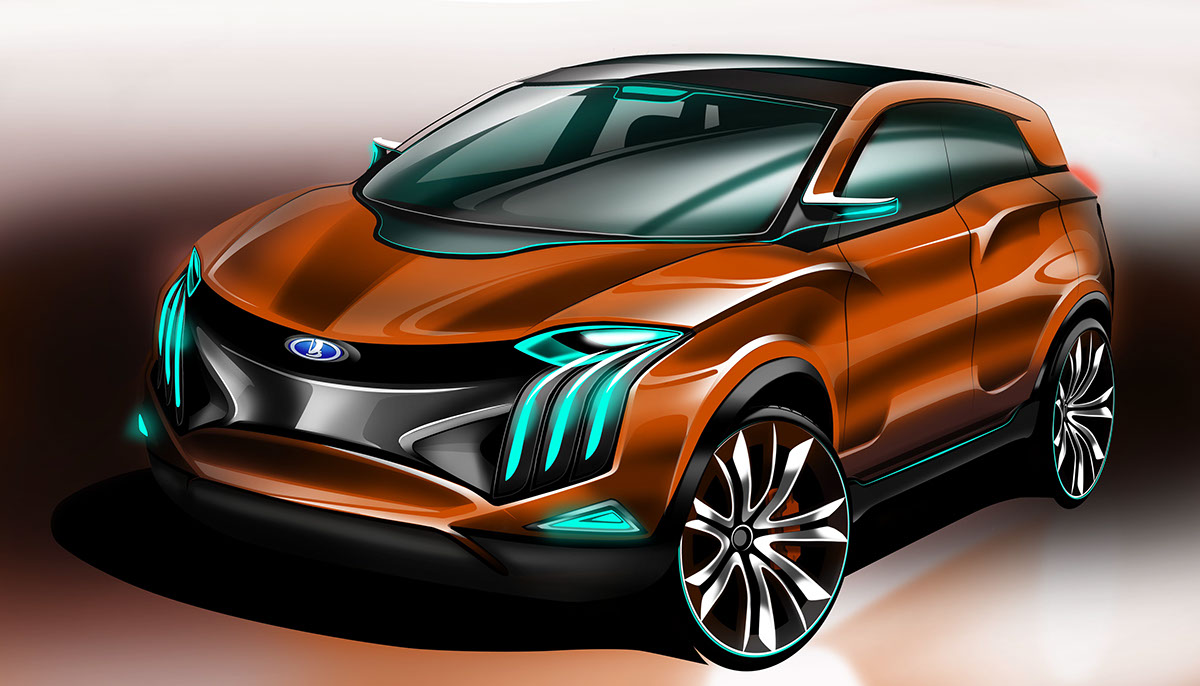 这款时尚现代的Lada C 概念车绝对能赢得你的青睐 - 普象网