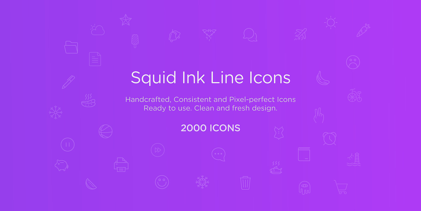 Squid Ink Icons Process - 普象网