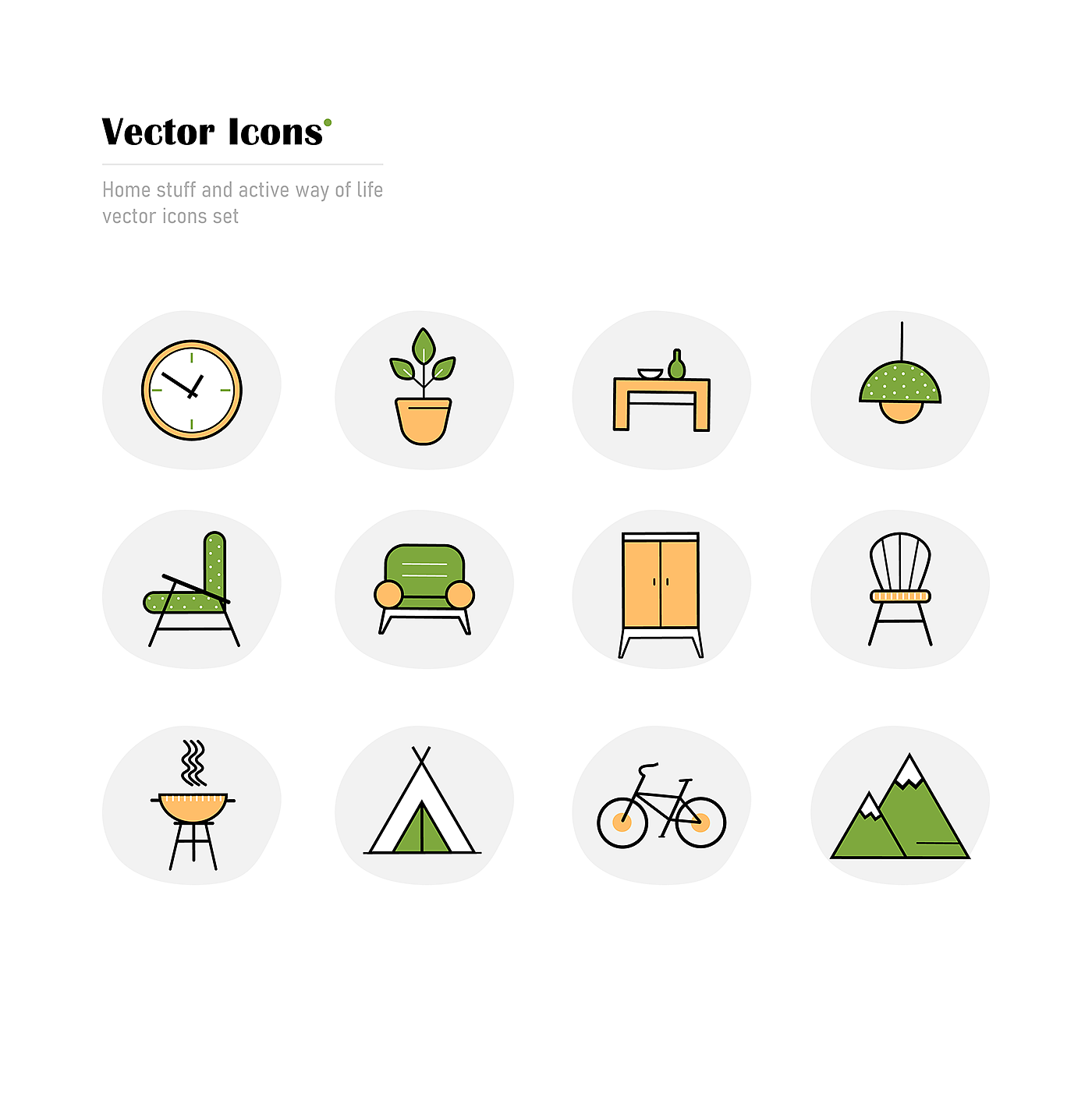 Vector Icons Set - 普象网