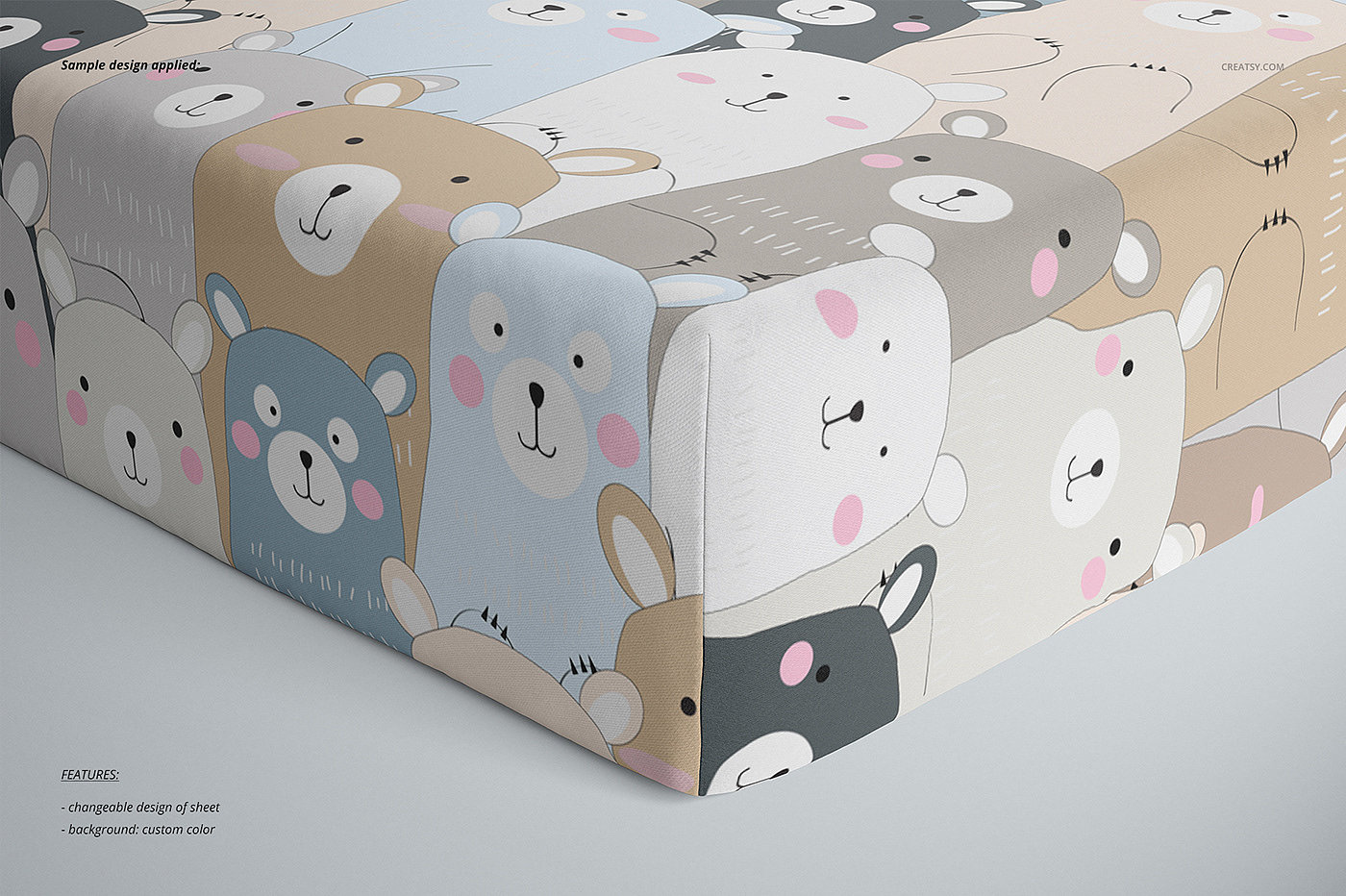Crib Sheet Mockup Set - 普象网