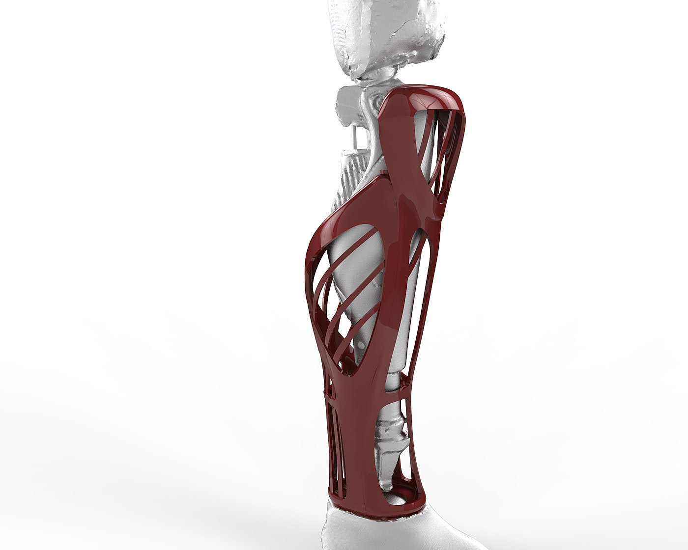 Customized 3D Printed prosthetic leg cover 2 - 普象网