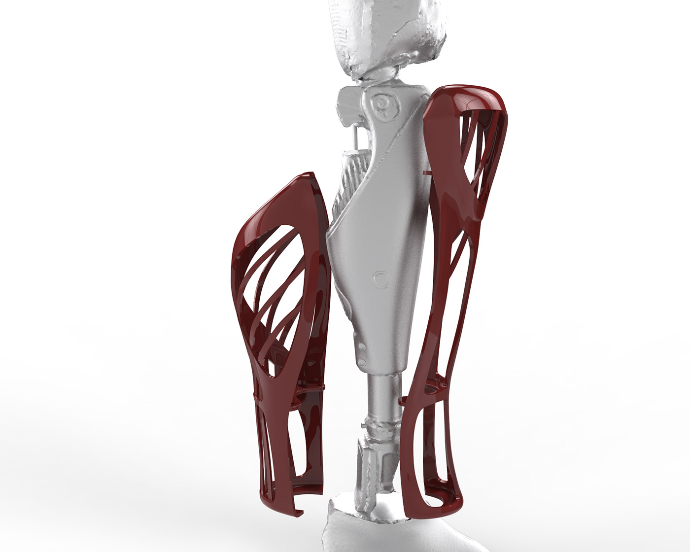 Customized 3D Printed prosthetic leg cover 2 - 普象网