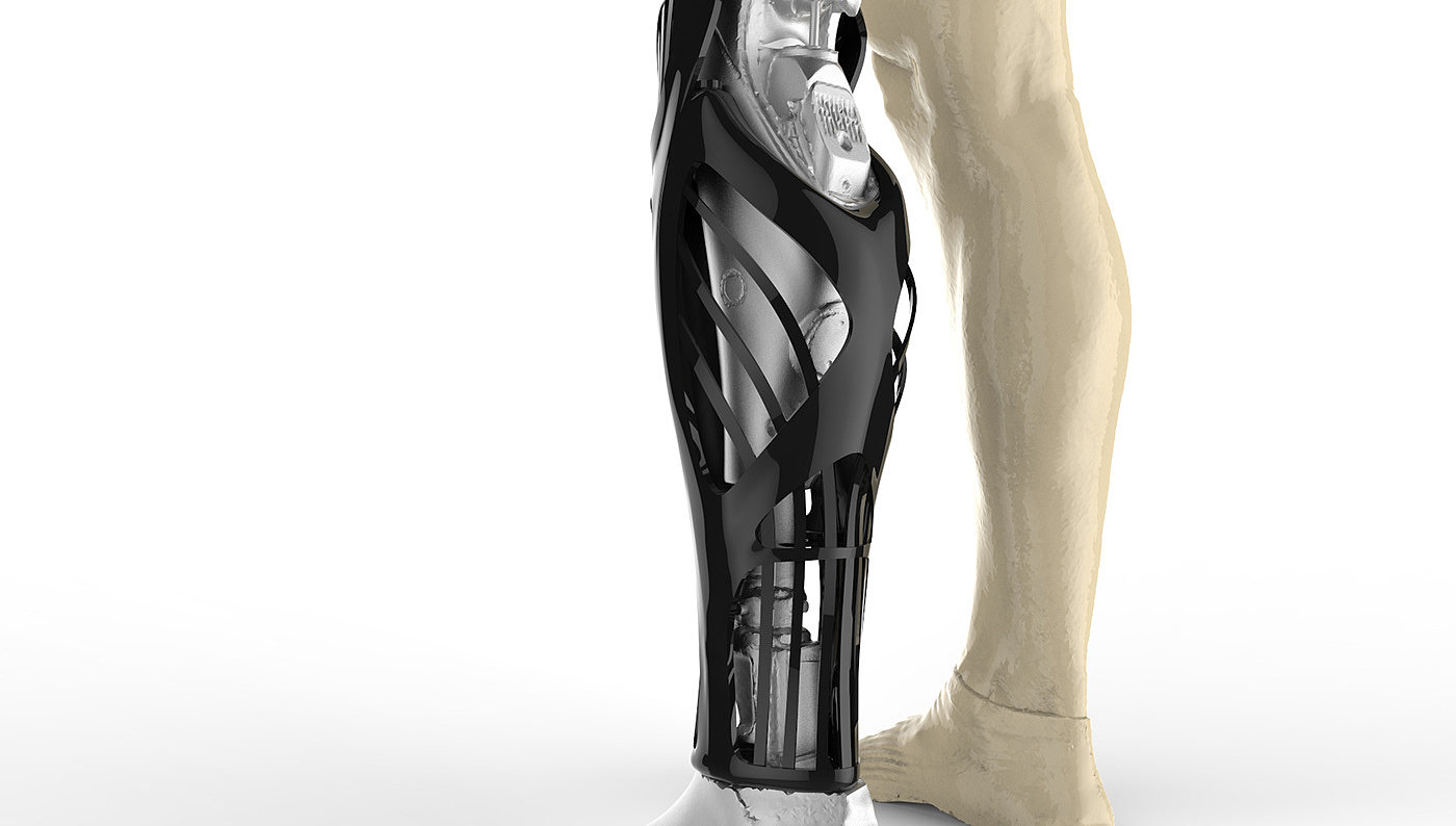 Customized 3D Printed prosthetic leg cover 2 - 普象网
