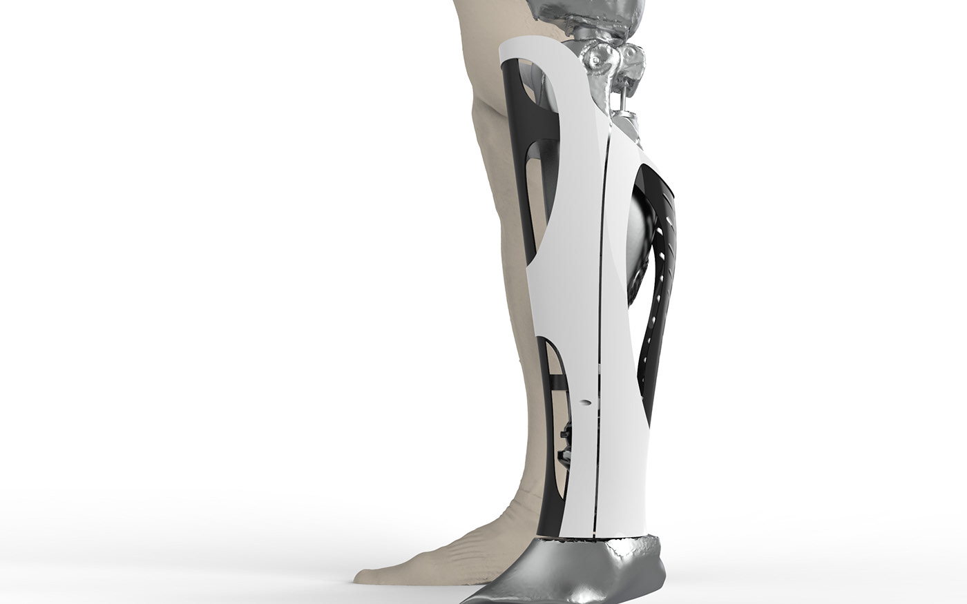 Customized 3D Printed prosthetic leg cover 6 - 普象网