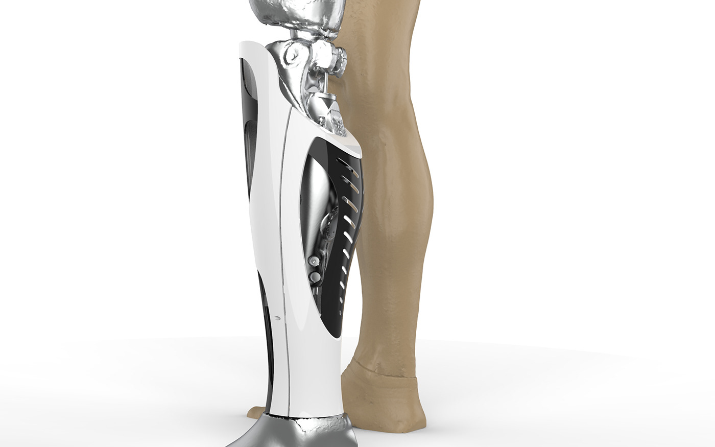 Customized 3D Printed prosthetic leg cover 6 - 普象网