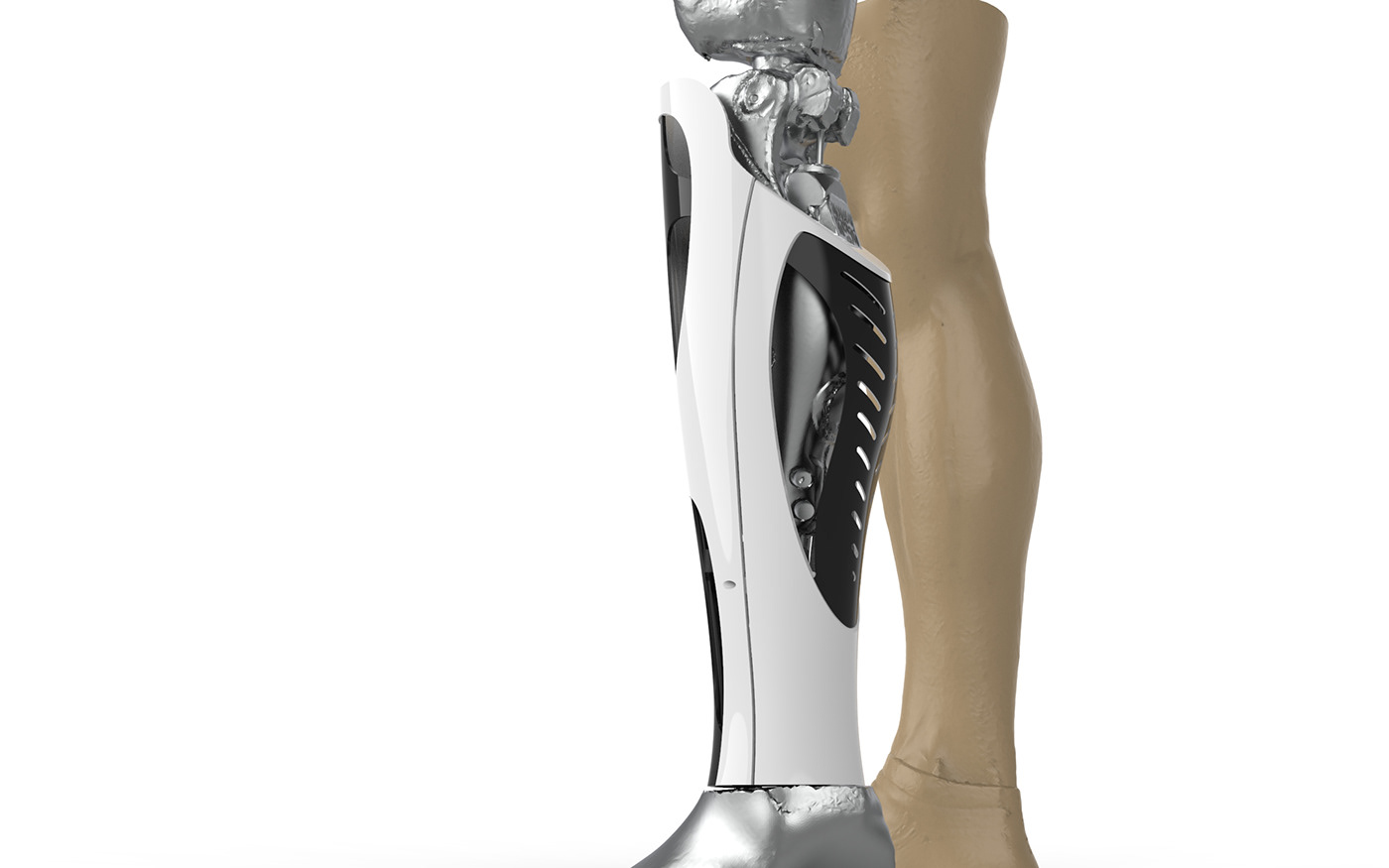 Customized 3D Printed prosthetic leg cover 6 - 普象网