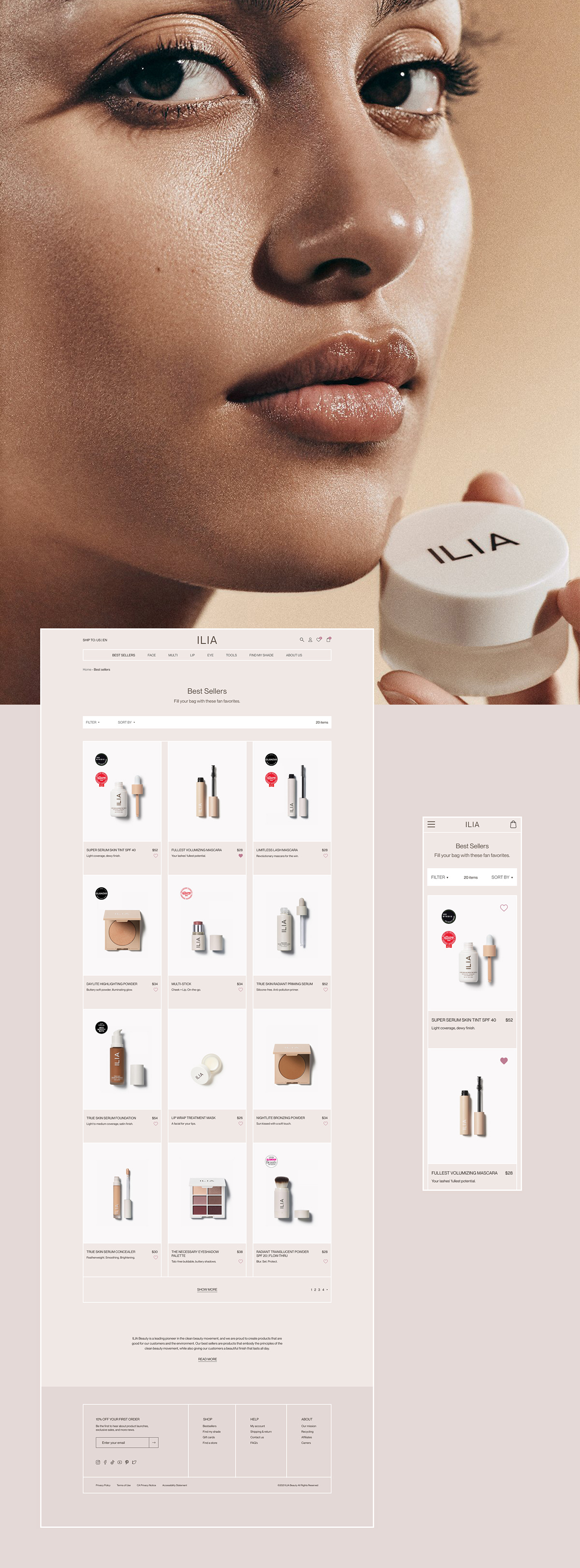 ILIA_E-commerce redesign concept - 普象网