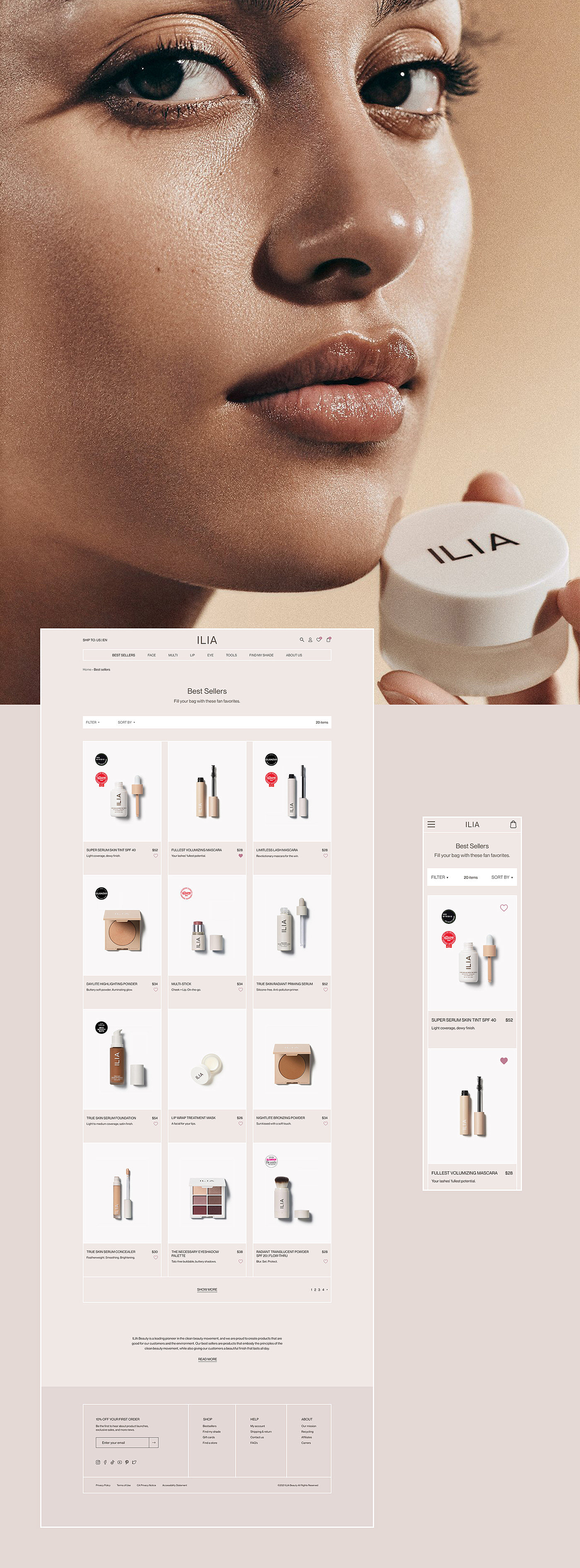 ILIA_E-commerce redesign concept - 普象网