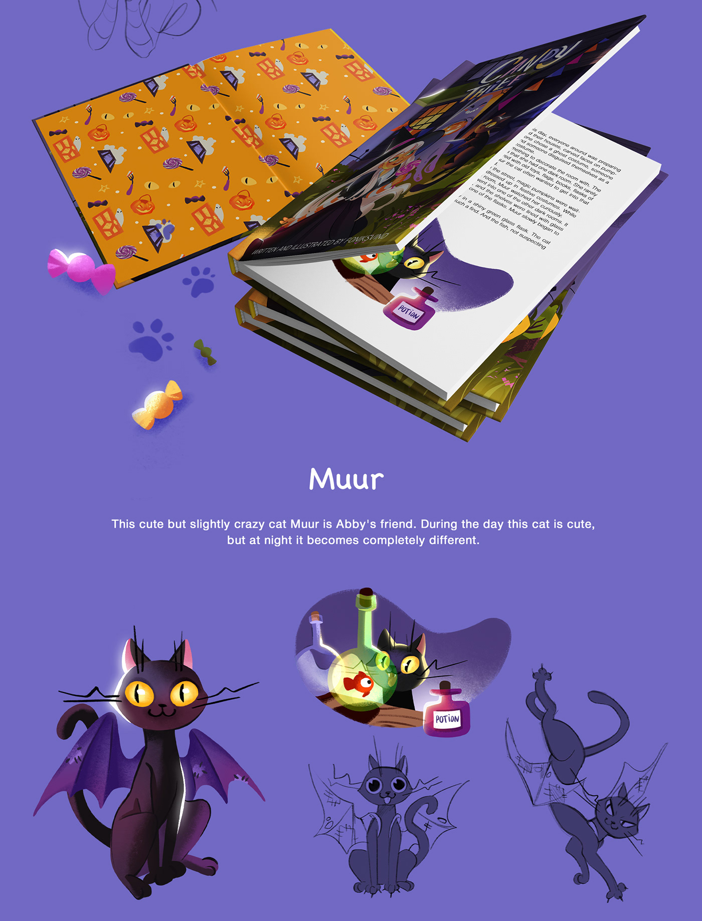 CANDY THIEF. Character design for children book - 普象网