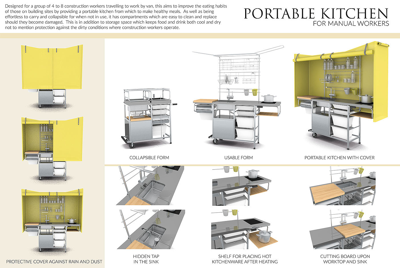 Portable kitchen for manual workers - 普象网
