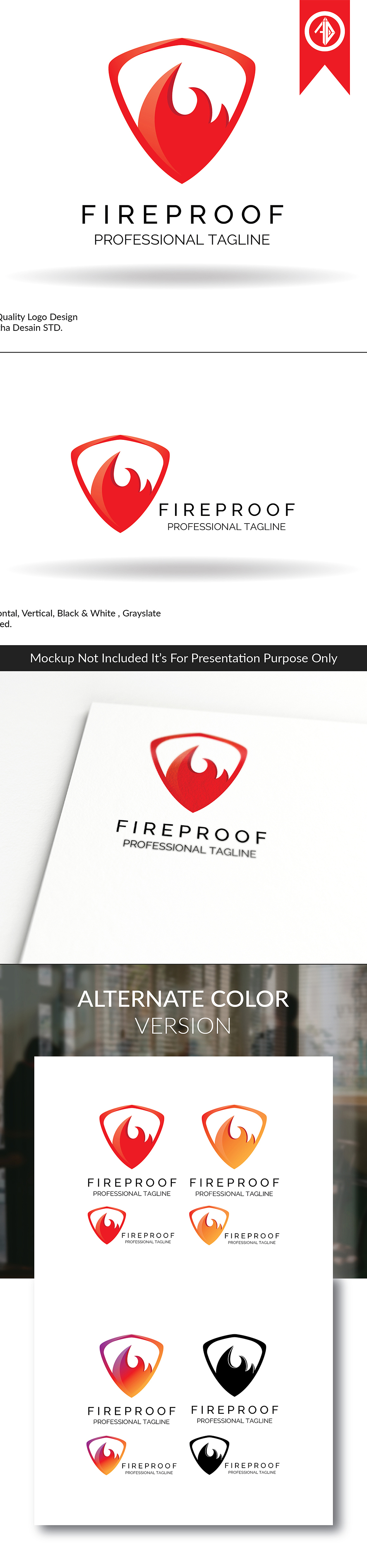 Fire Proof Logo Template - 普象网