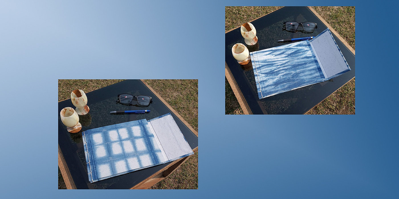 Handmade Diary; Indigo tie dyed cover - 普象网