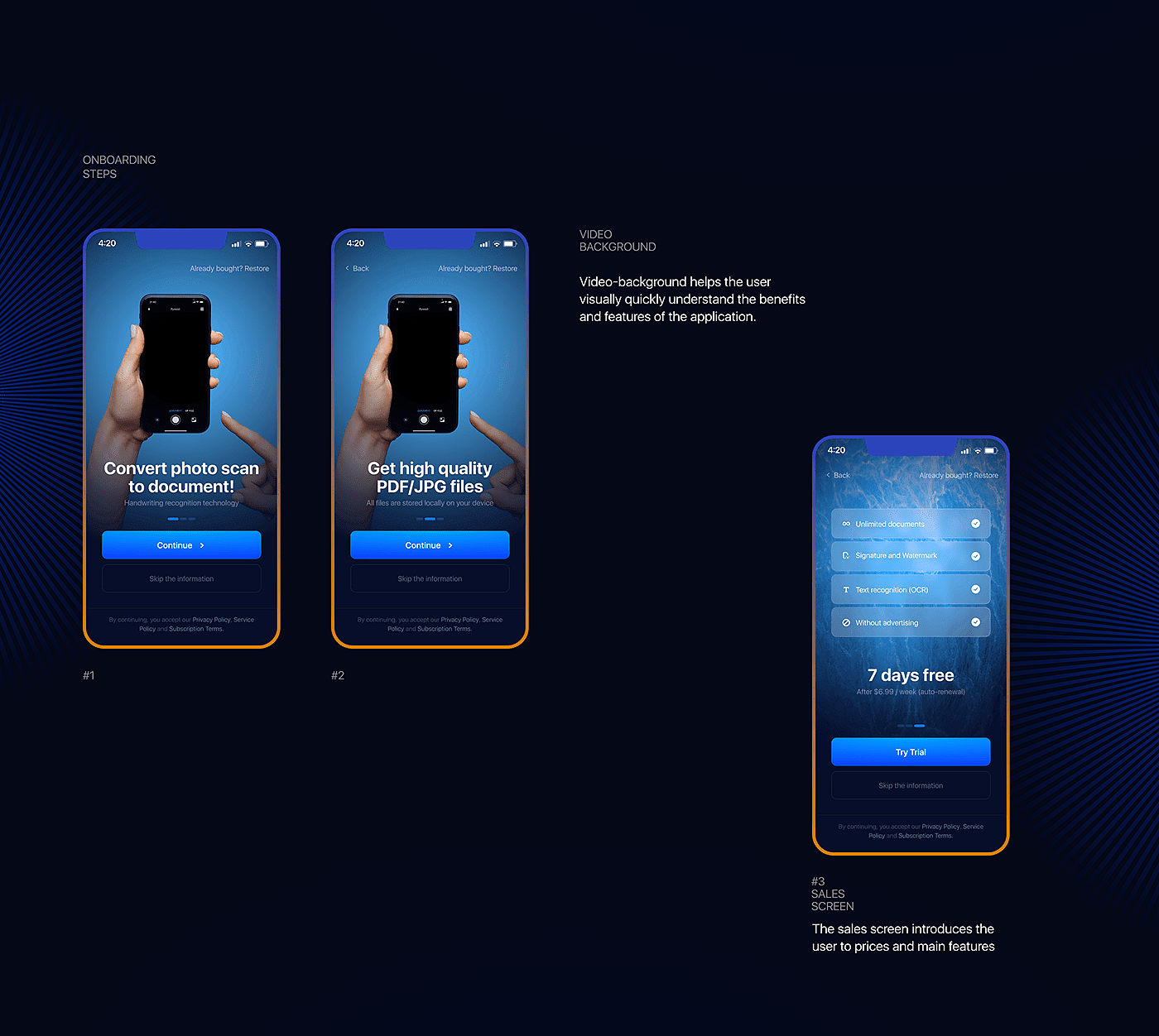 Document scanner application UI/UX - 普象网