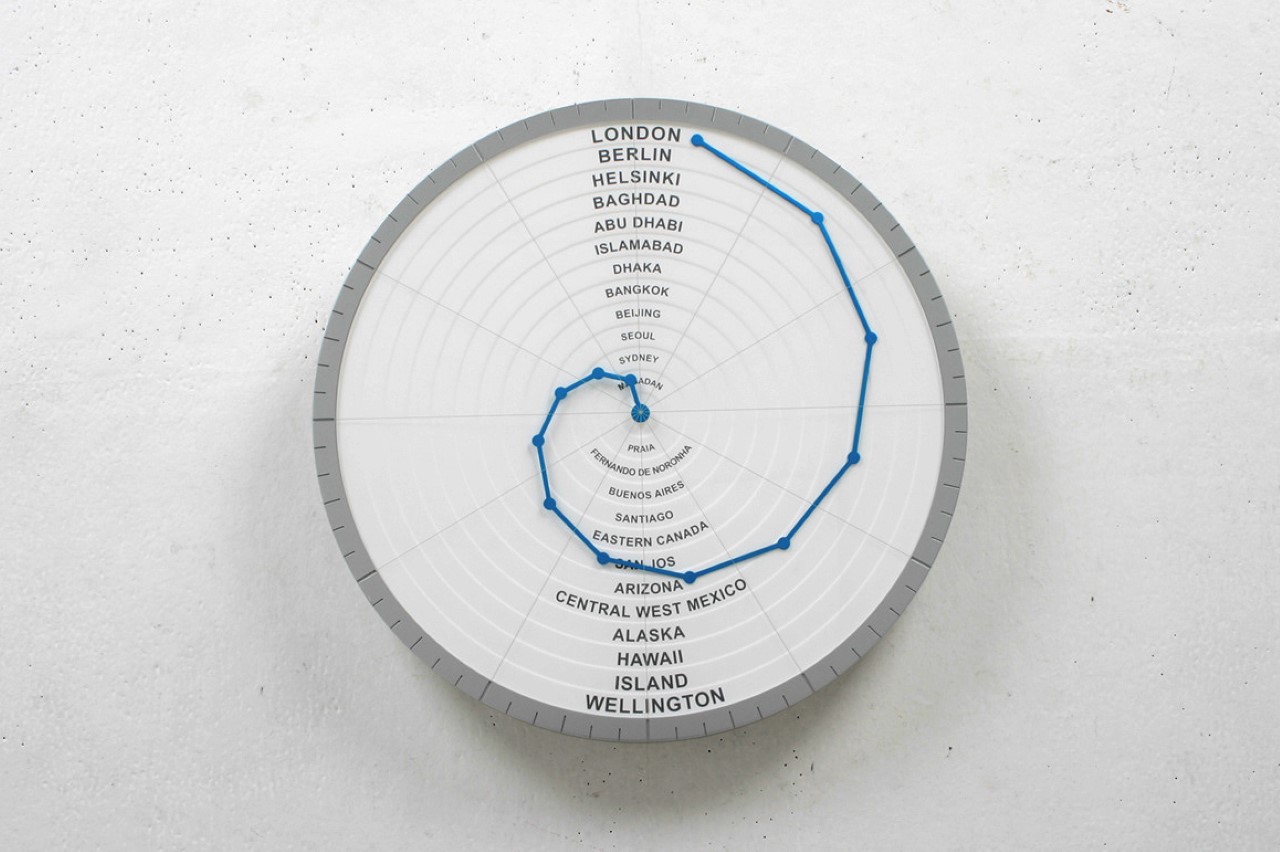 Genius World Clock uses a Golden Spiral to show the time in every ...