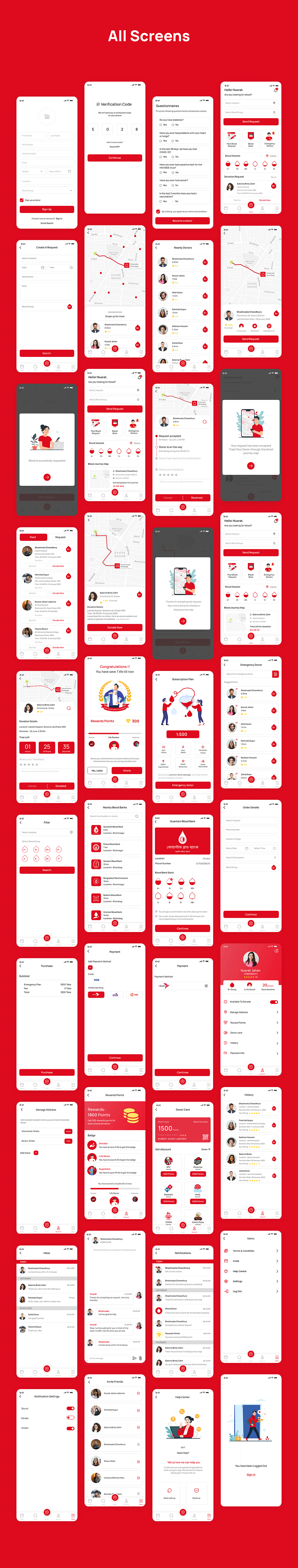 Blood Donor (UI/UX CASE STUDY) - A Blood Finder App - 普象网