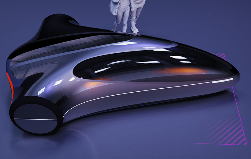 Futuristic Three-Wheel Autonomous Electric Car by Laszlo Nemeth - 普象网