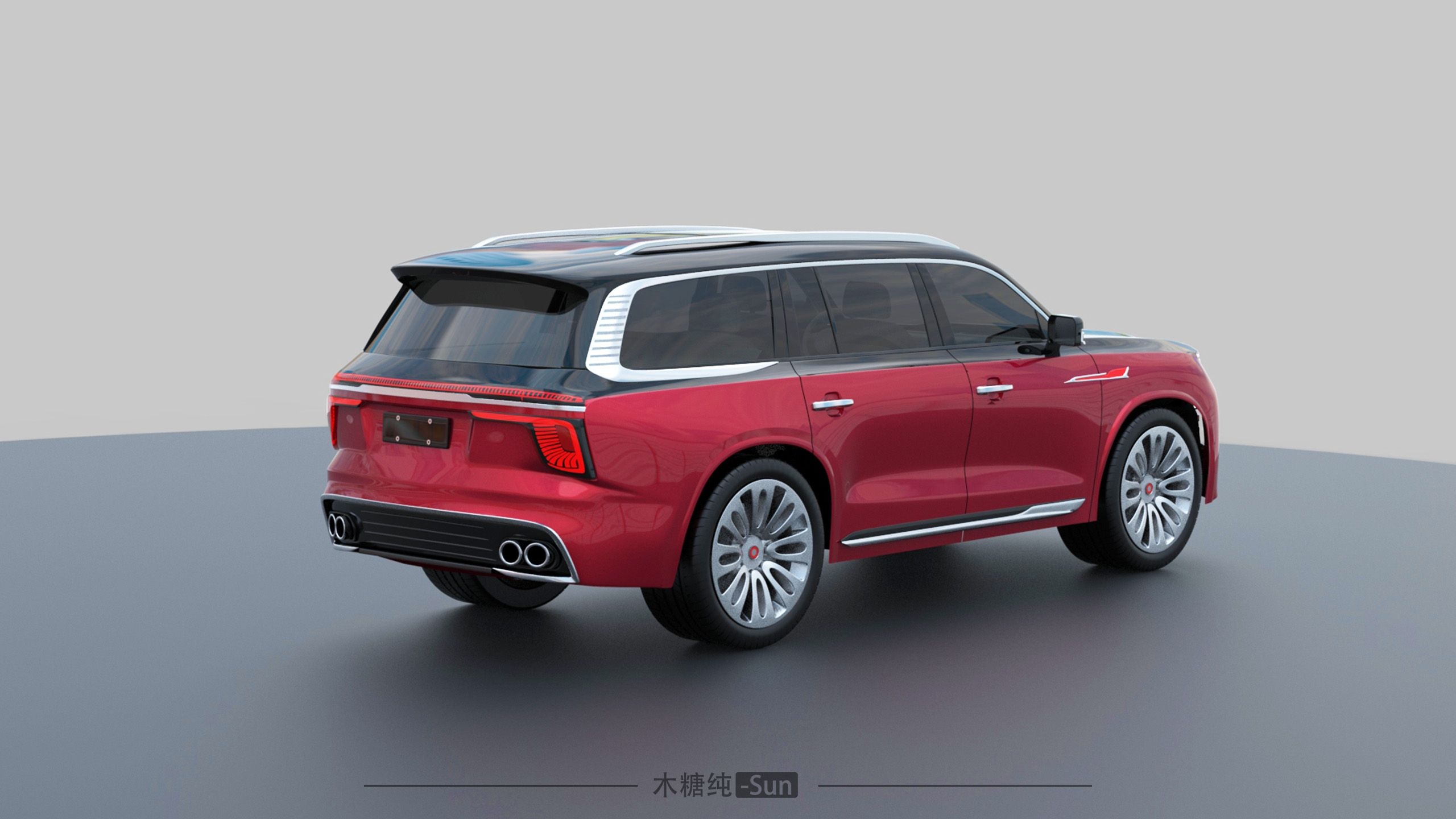 《原创红旗LS7双色出图第一版》 - 普象网