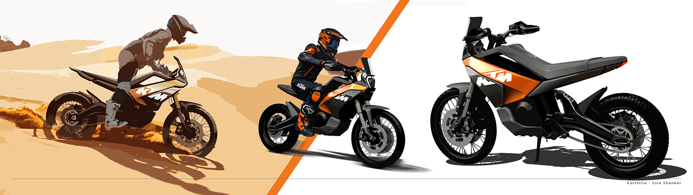 KTM E-ADV——超酷的一款电动摩托车设计！ - 普象网