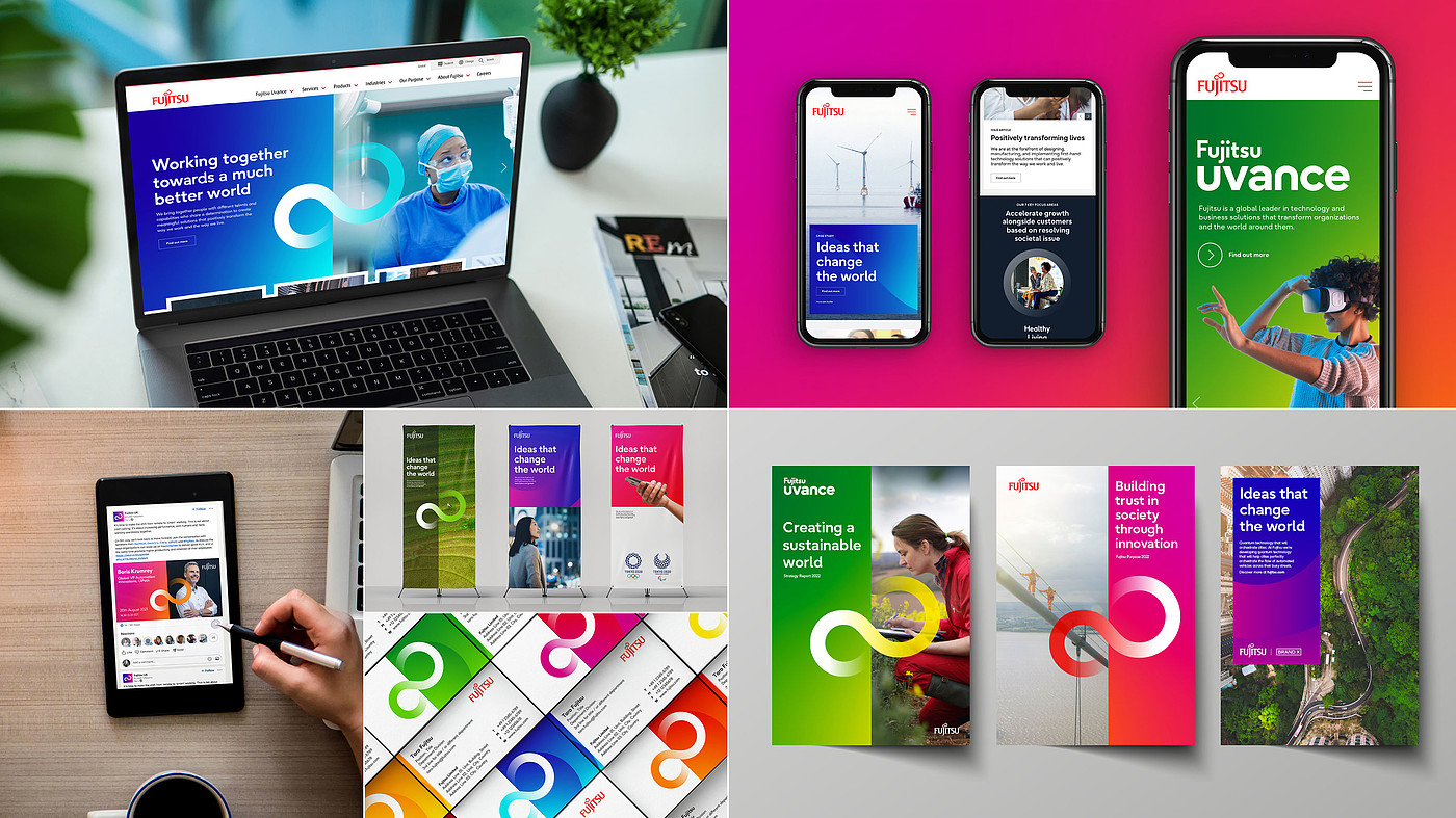 【2022年 iF设计奖】Fujitsu Brand Identity Refresh - 普象网