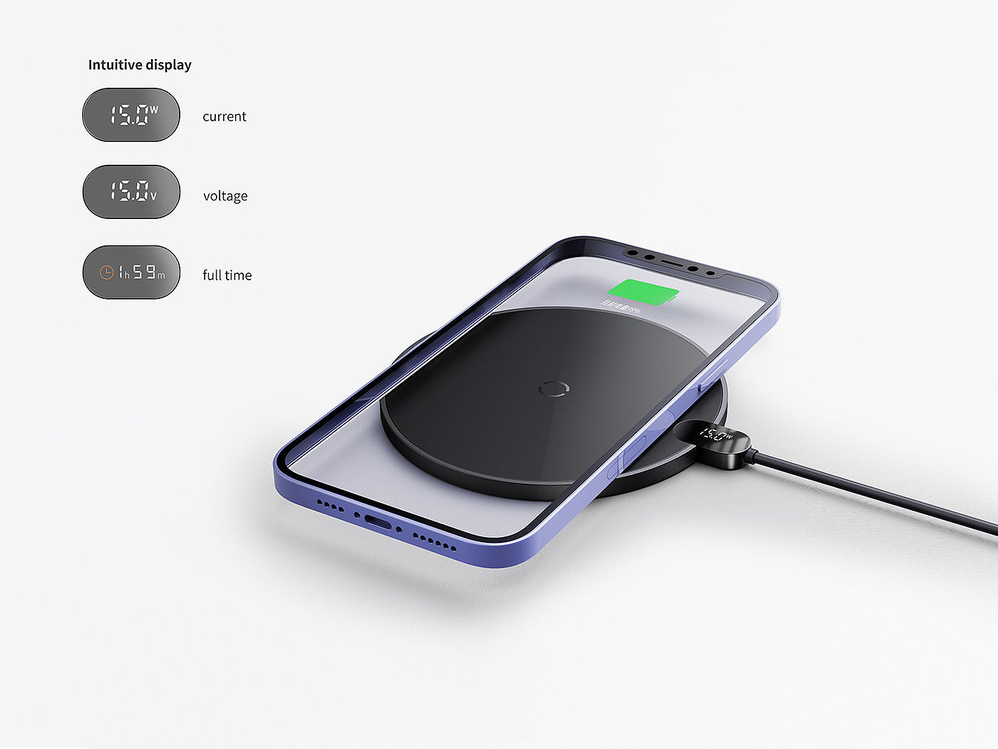 【2022年 iF设计奖】Digital display wireless charging - 普象网