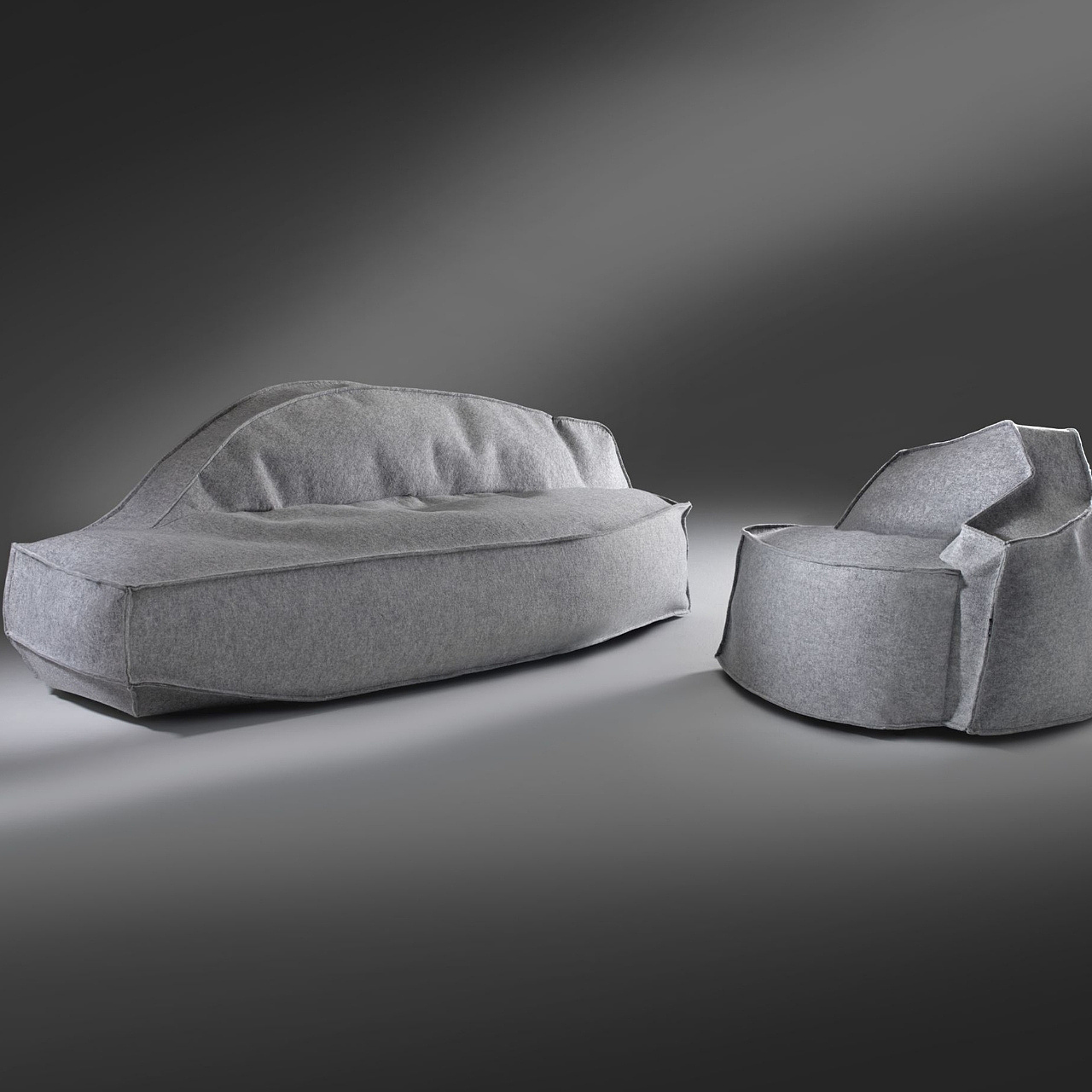 不对称沙发，里面充满真空的“iceberg” - 普象网