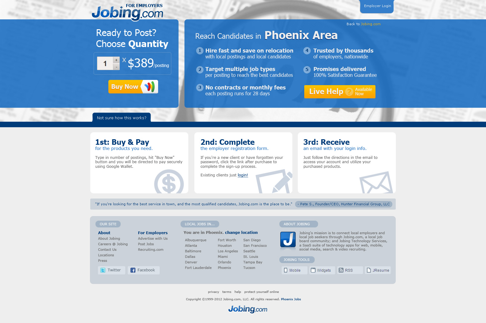 Jobing.com Redesign - 普象网