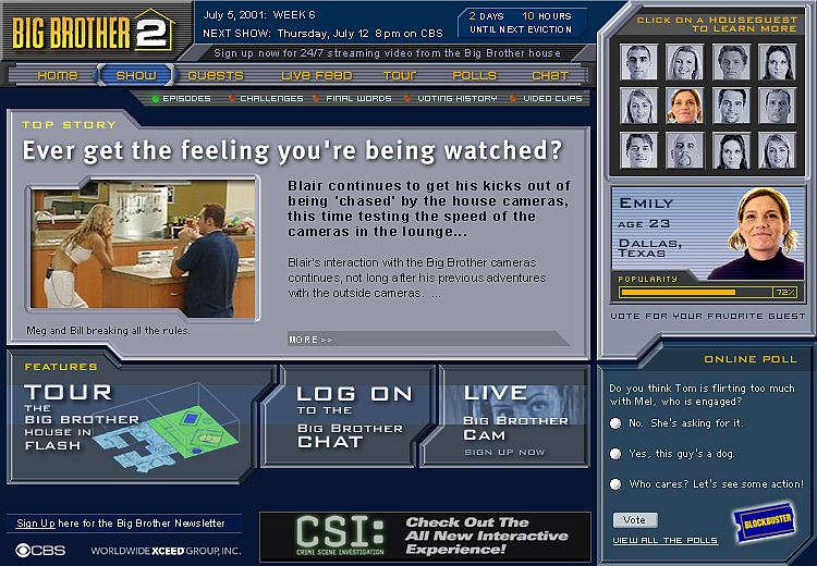 Assorted CBS reality sites, 2000 - 2003 - 普象网