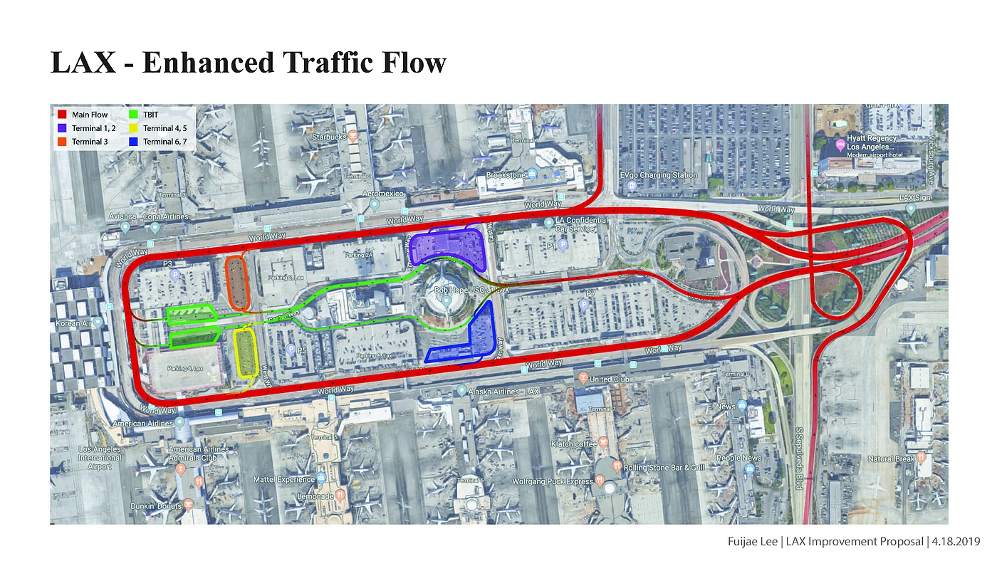 LAX Traffic Flow & Pick-up Zone - 普象网