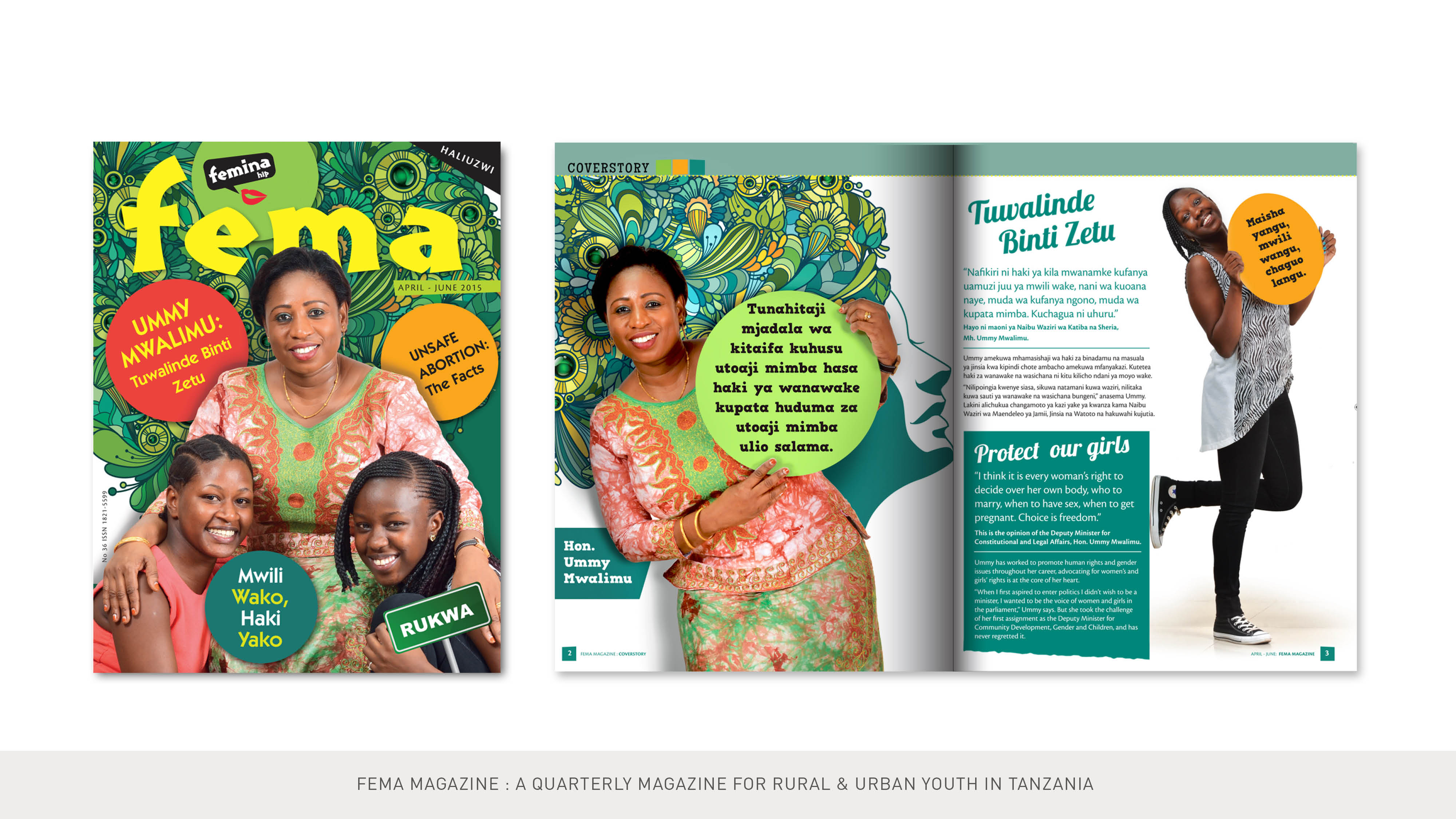 Editorial design for a Tanzanian youth magazine - 普象网