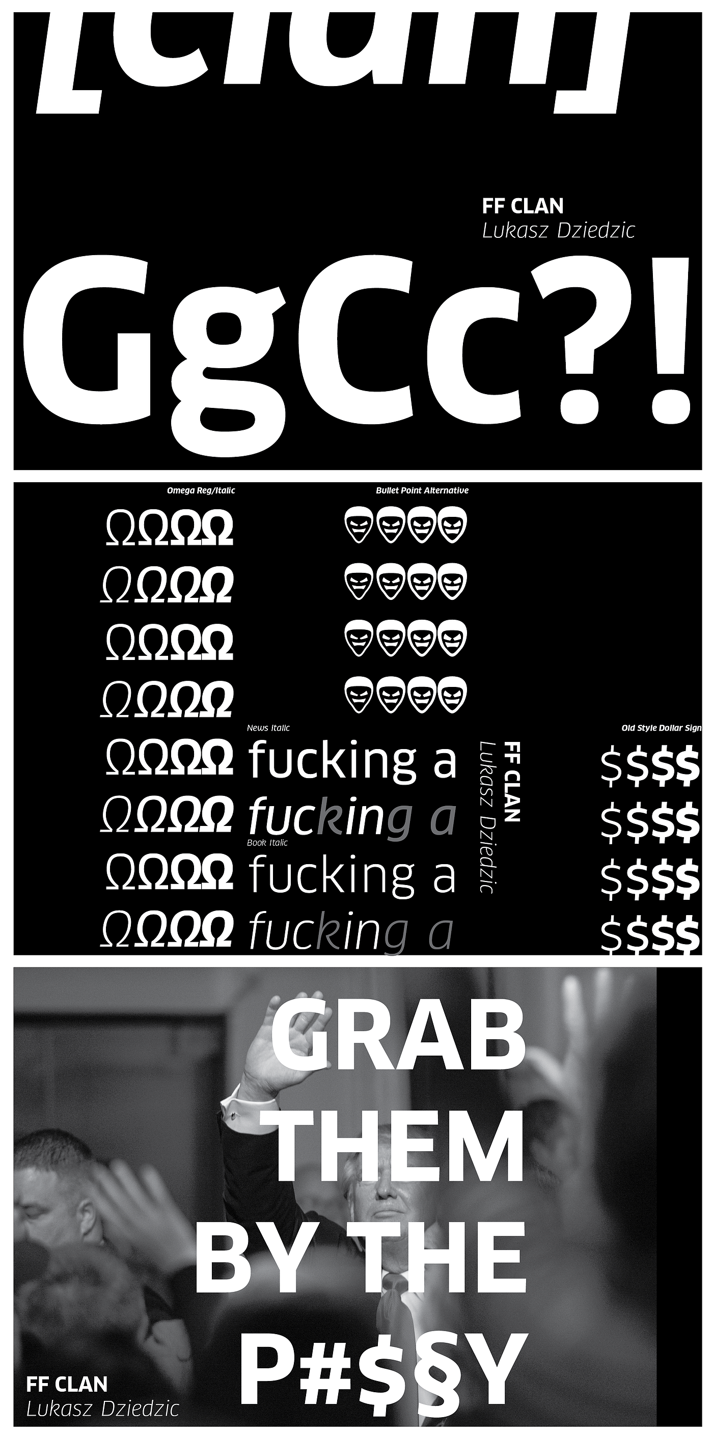 //FF CLAN//Type Specimen Poster - 普象网