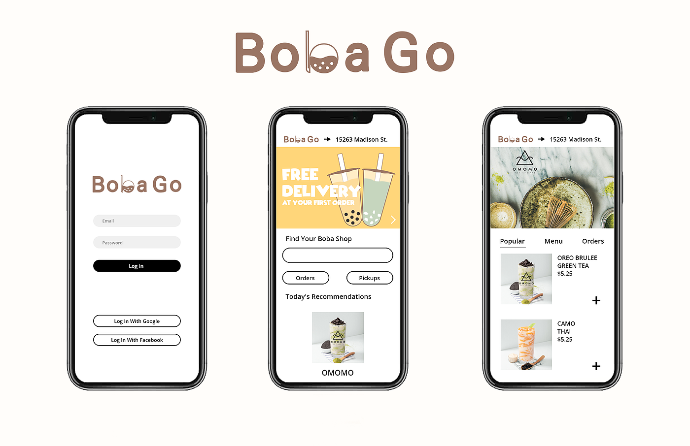 Milk Tea Delivery App Design - 普象网