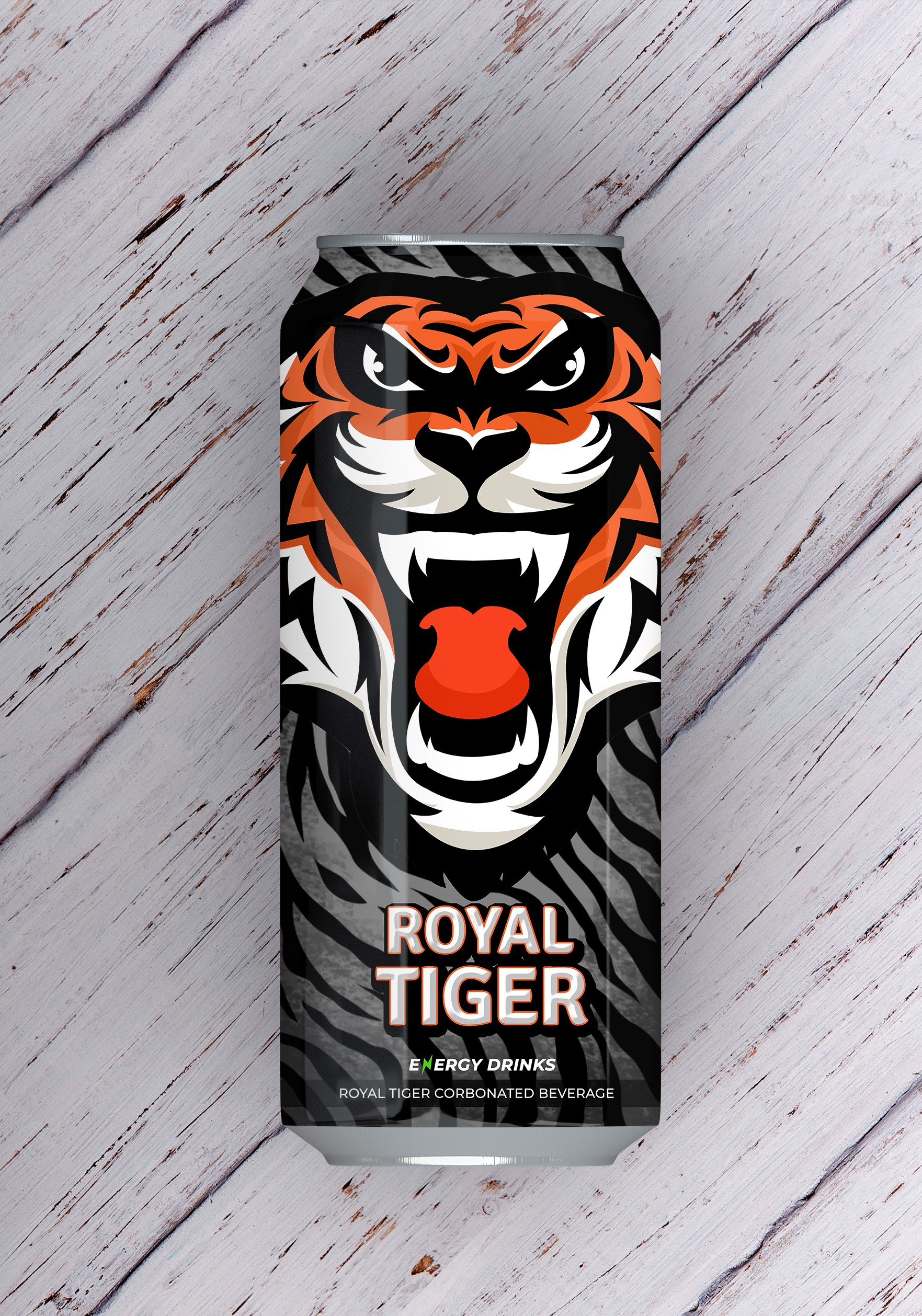 Label Design for Royal Tiger energy Drinks - 普象网