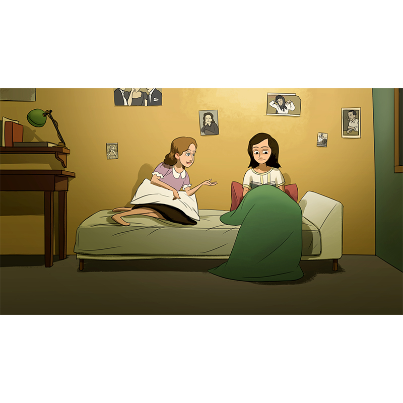 Anne Frank animated video illustrations - 普象网