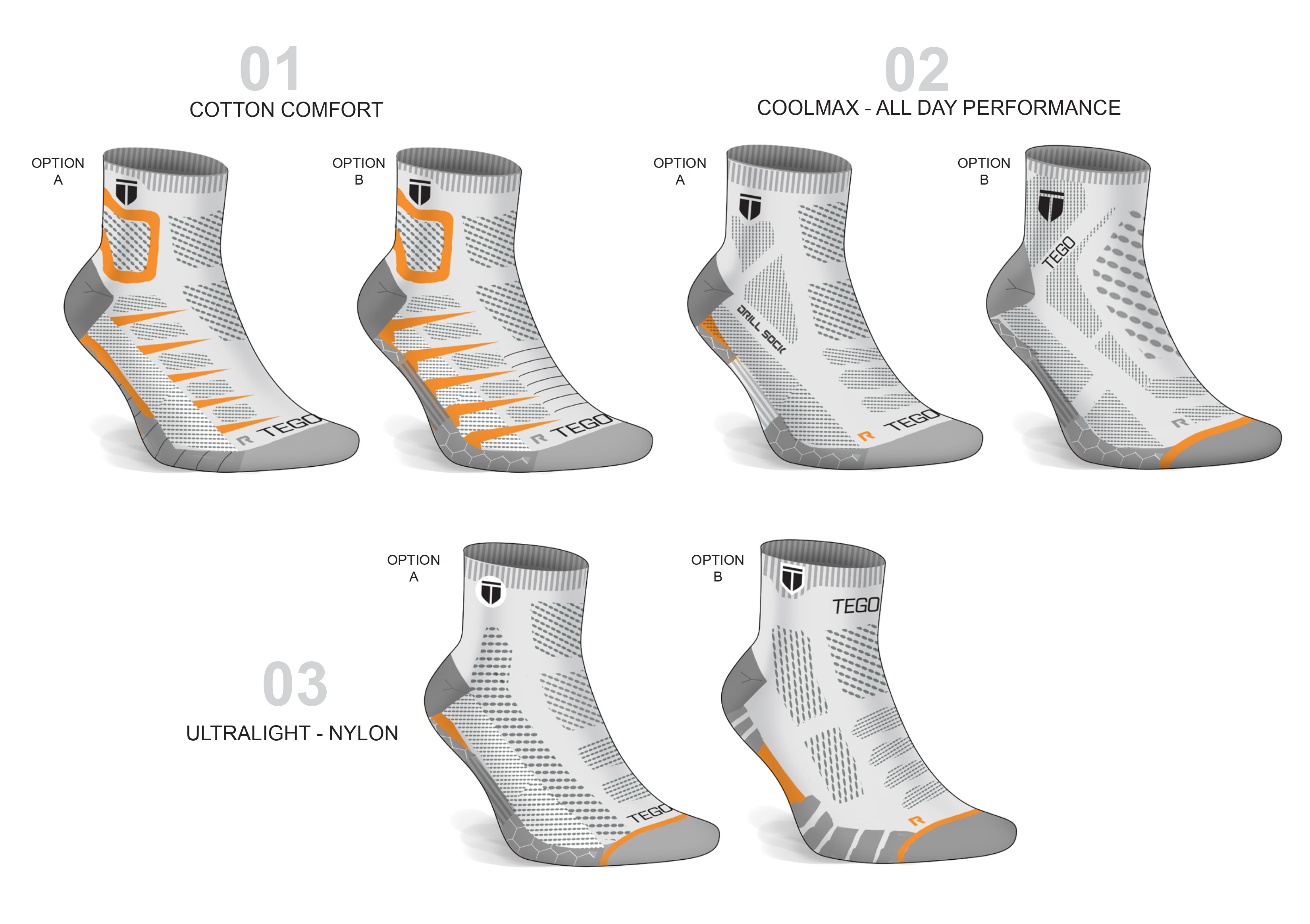TEGO Fit Training Socks - 普象网
