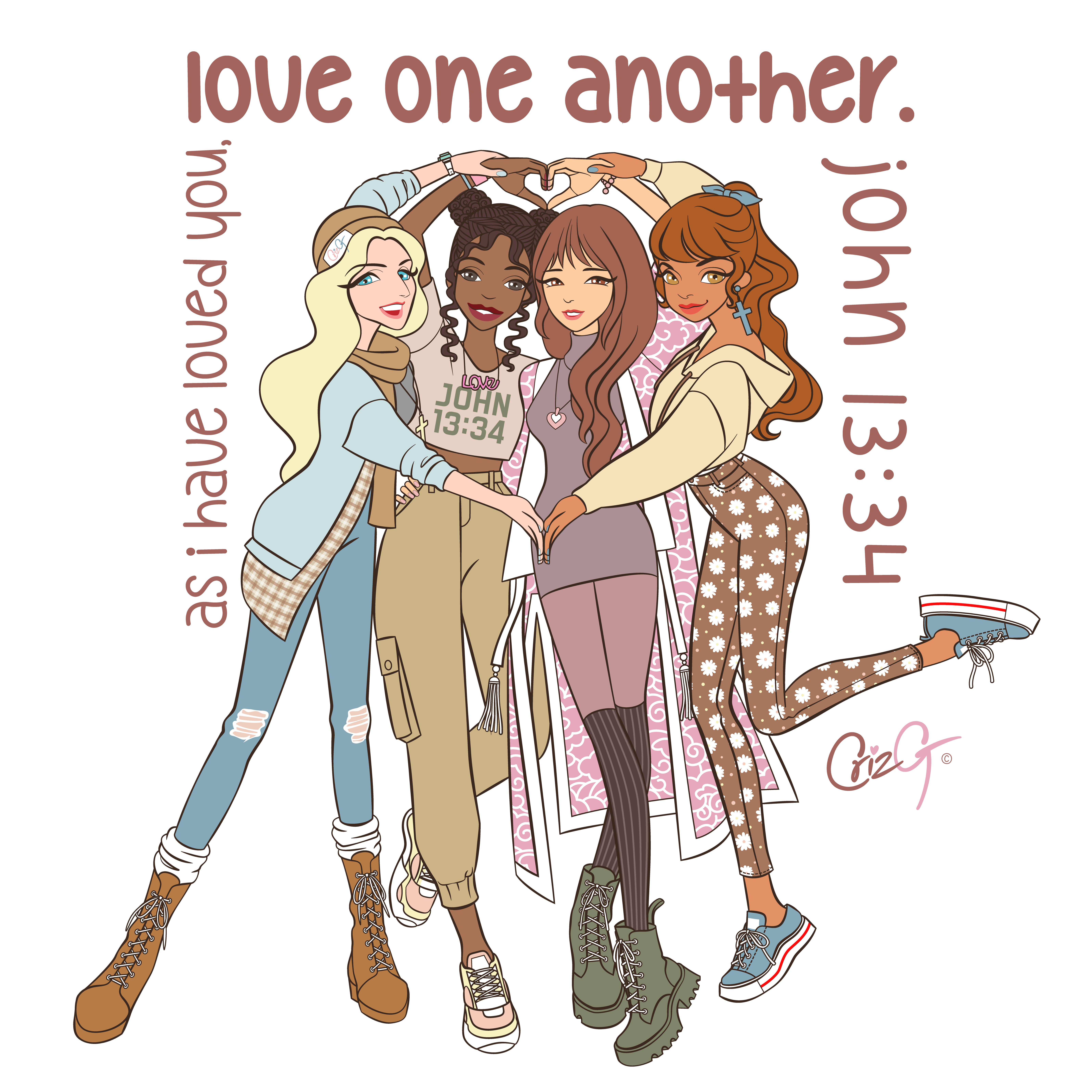 Love One Another. John 13:34 - 普象网