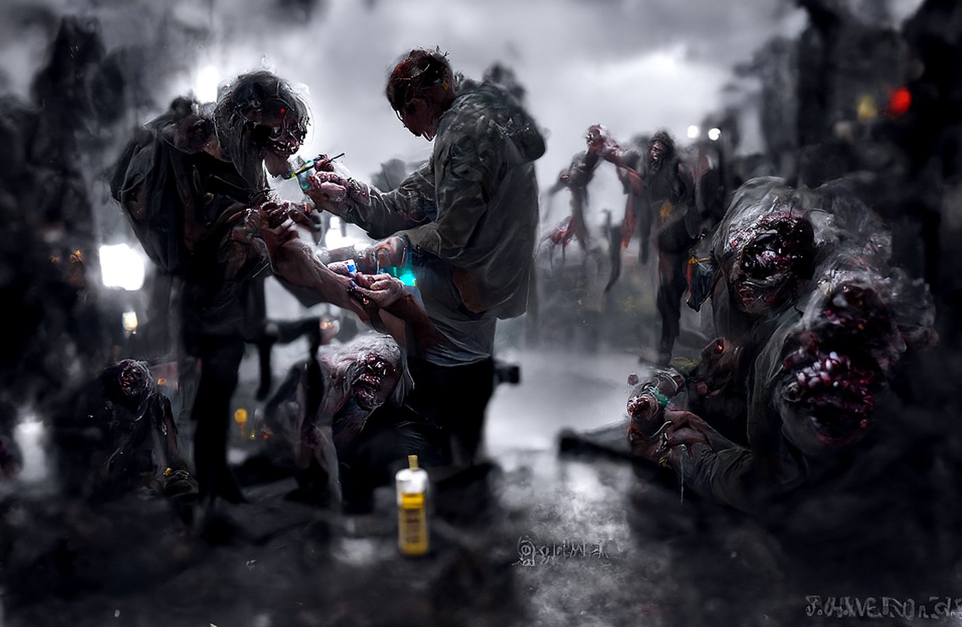 zombies getting their booster shot - 普象网