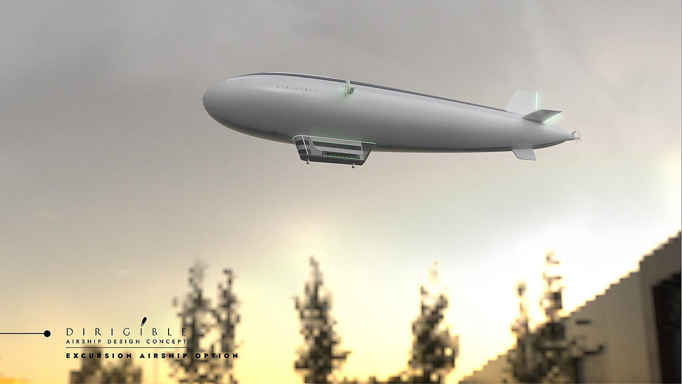 太酷了！未来感极强的DIRIGIBLE飞艇设计~ - 普象网