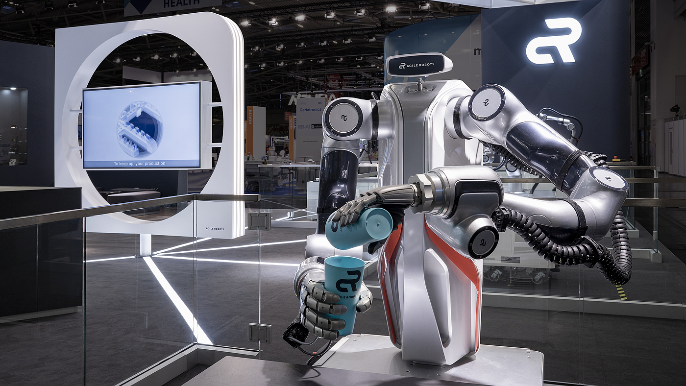 【2023年 iF设计奖】Exhibition booth of Agile Robots at automatica - 普象网