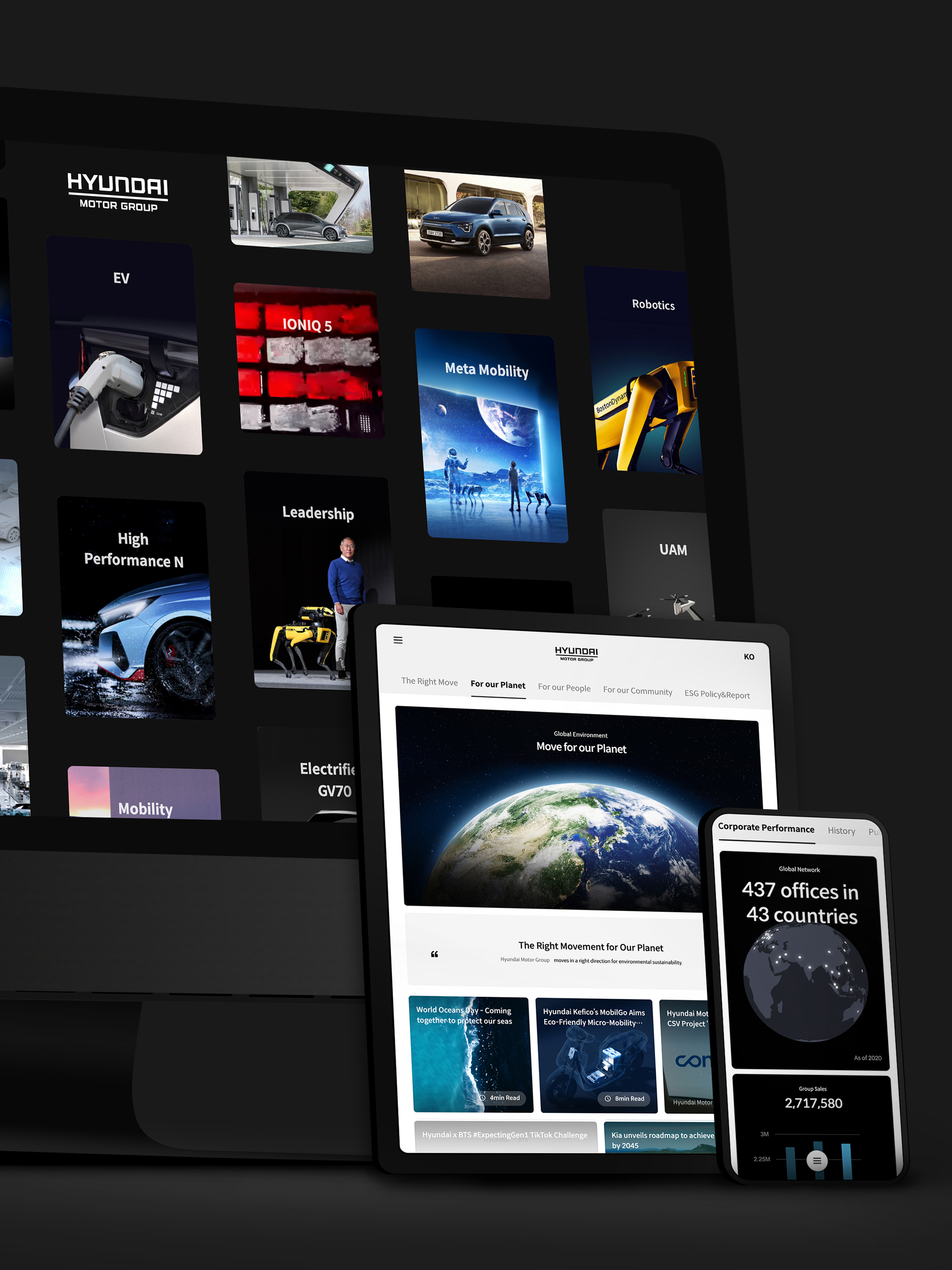 【2023年 iF设计奖】Hyundai Motor Group PR Website - 普象网