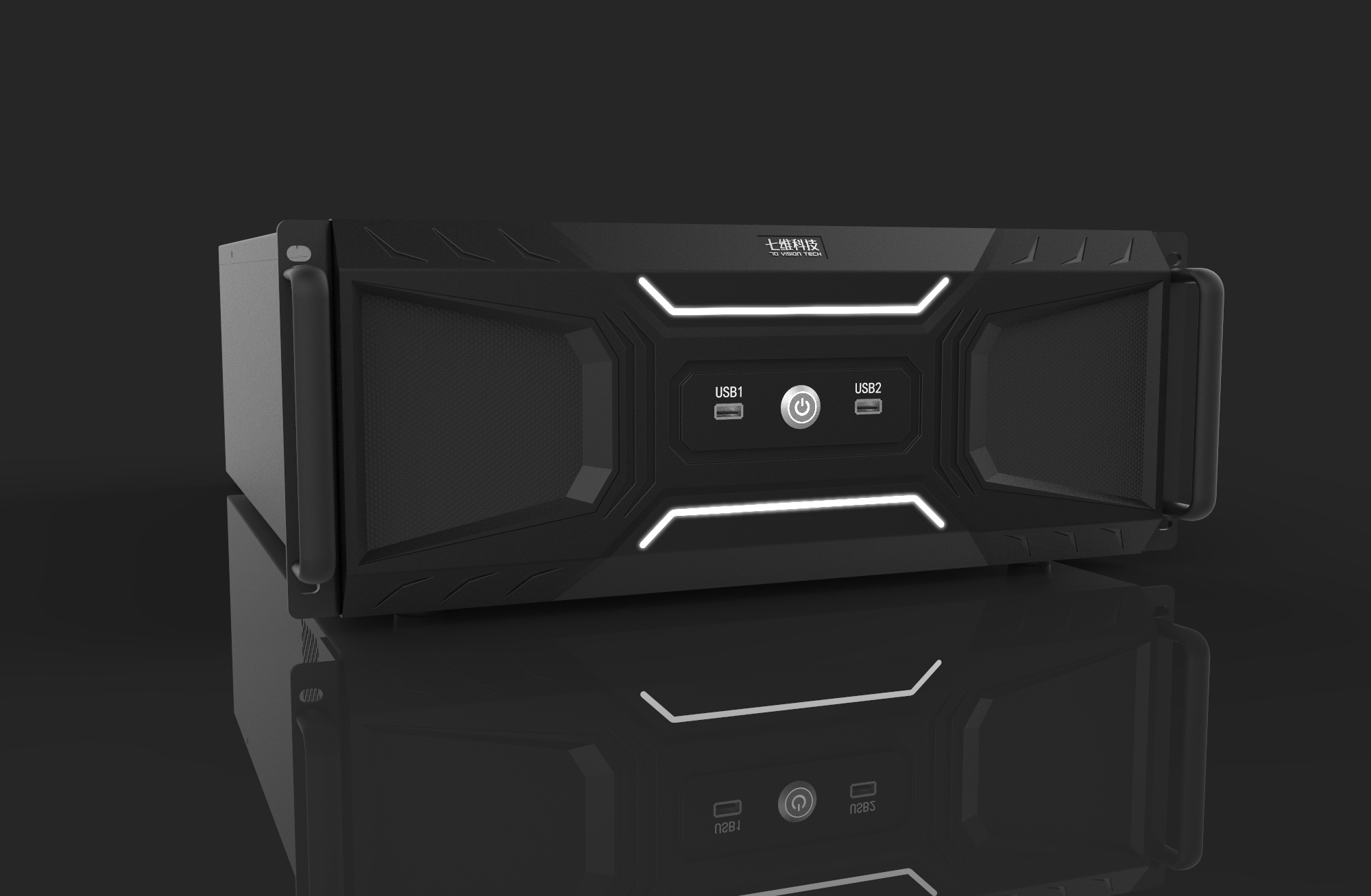 4U机箱的外观设计 钣金机箱的外观设计 面板外观设计 - 普象网