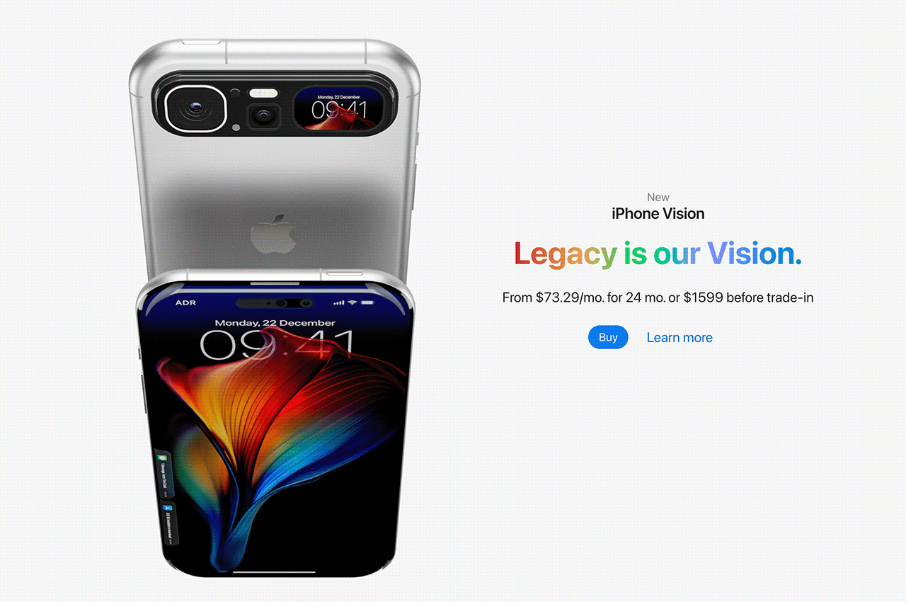 双屏幕的IPHONE视觉概念一窥苹果的未来~ - 普象网