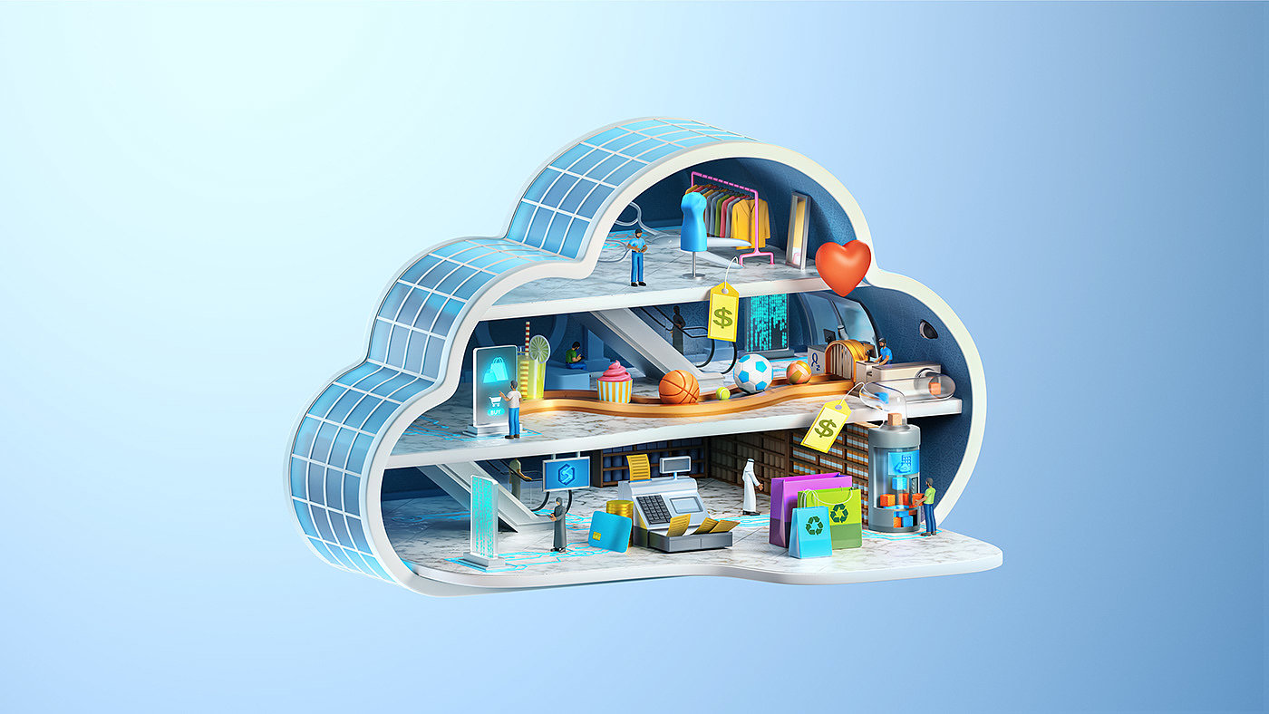 Microsoft // azure动画卡通人物艺术设计！ - 普象网