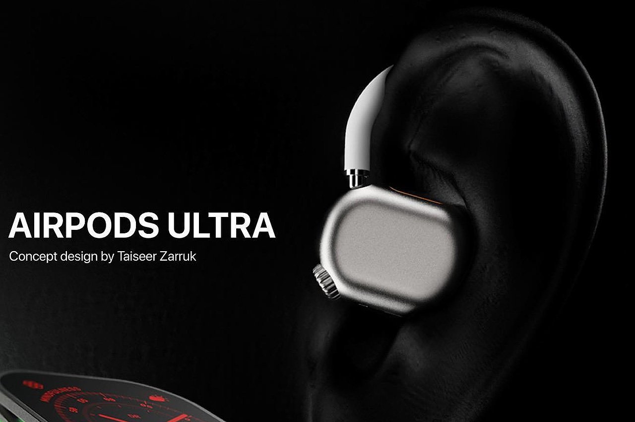 带有watch ultra造型的Airpods是最不寻常的苹果运动和极端冒险耳机~ - 普象网